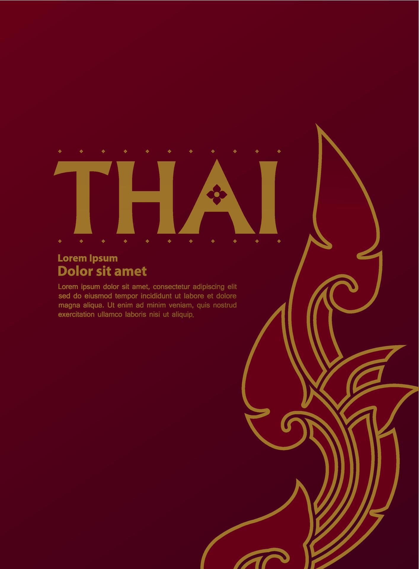 Thai Arts element for Thai graphic design vector illustration. 21426546 Vector Art at Vecteezy