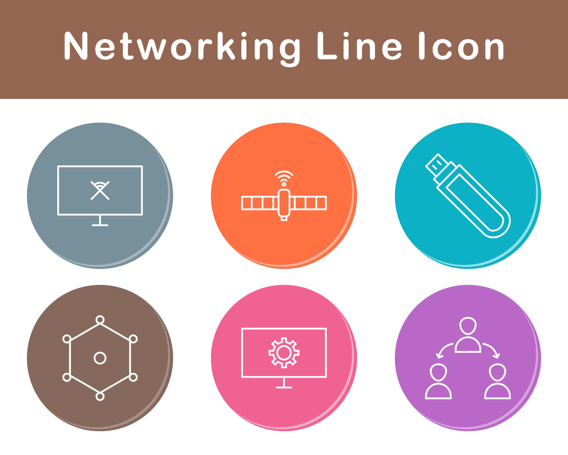 Networking Vector Icon Set 21427369 Vector Art at Vecteezy