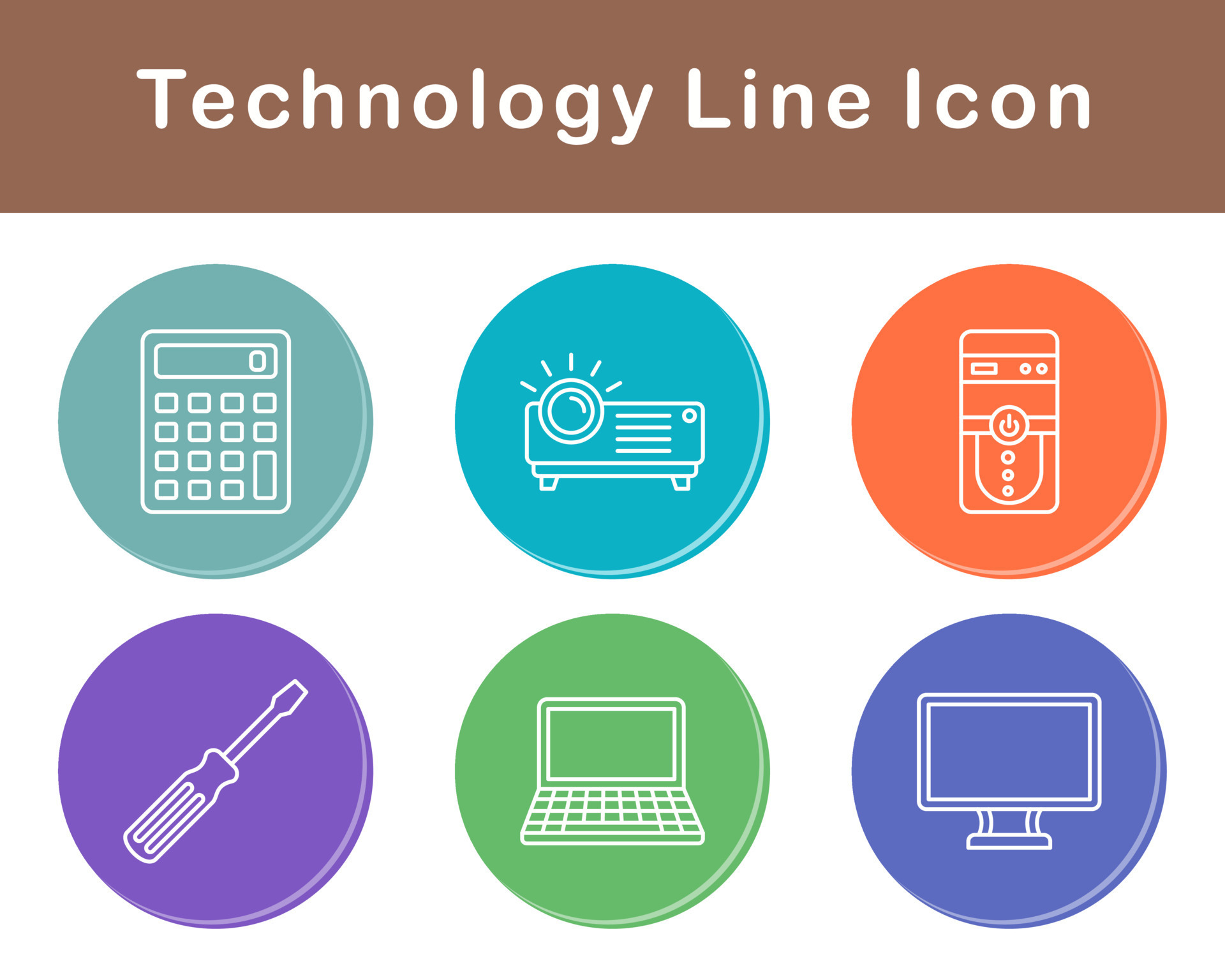 Technology Vector Icon Set 21428708 Vector Art at Vecteezy