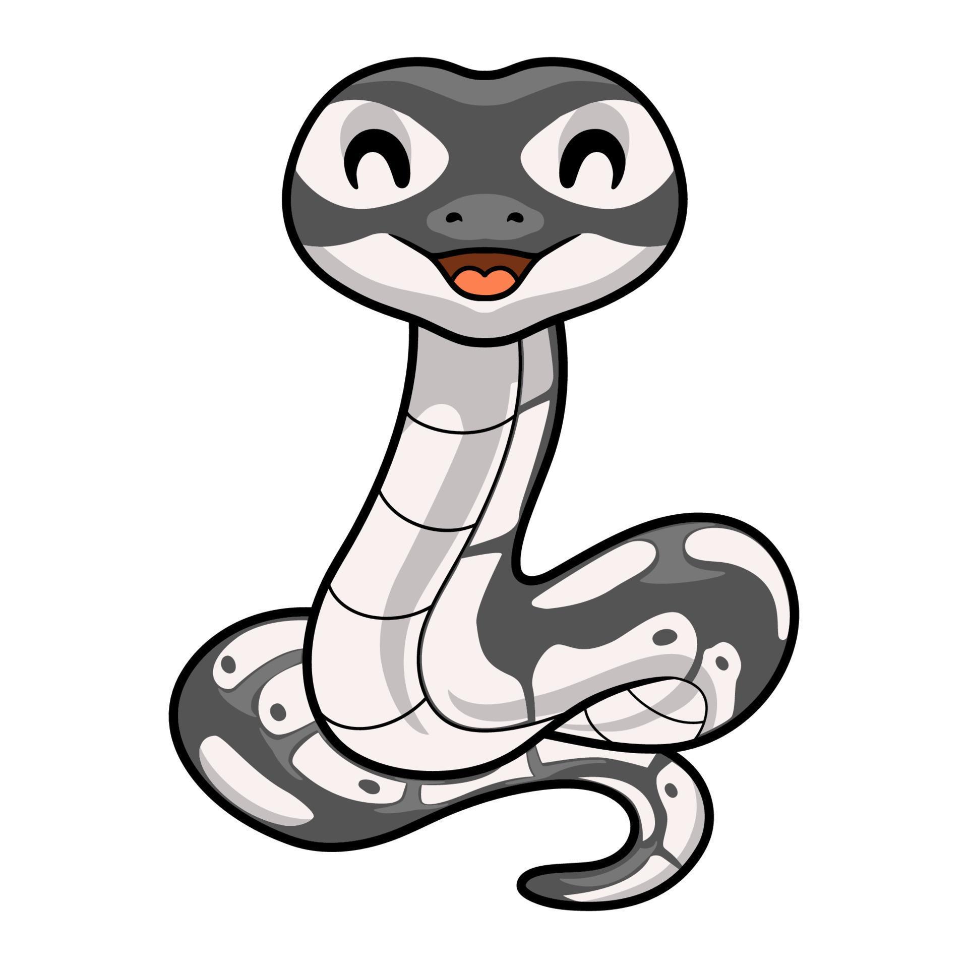 Cute axanthic ball python cartoon 21429088 Vector Art at Vecteezy