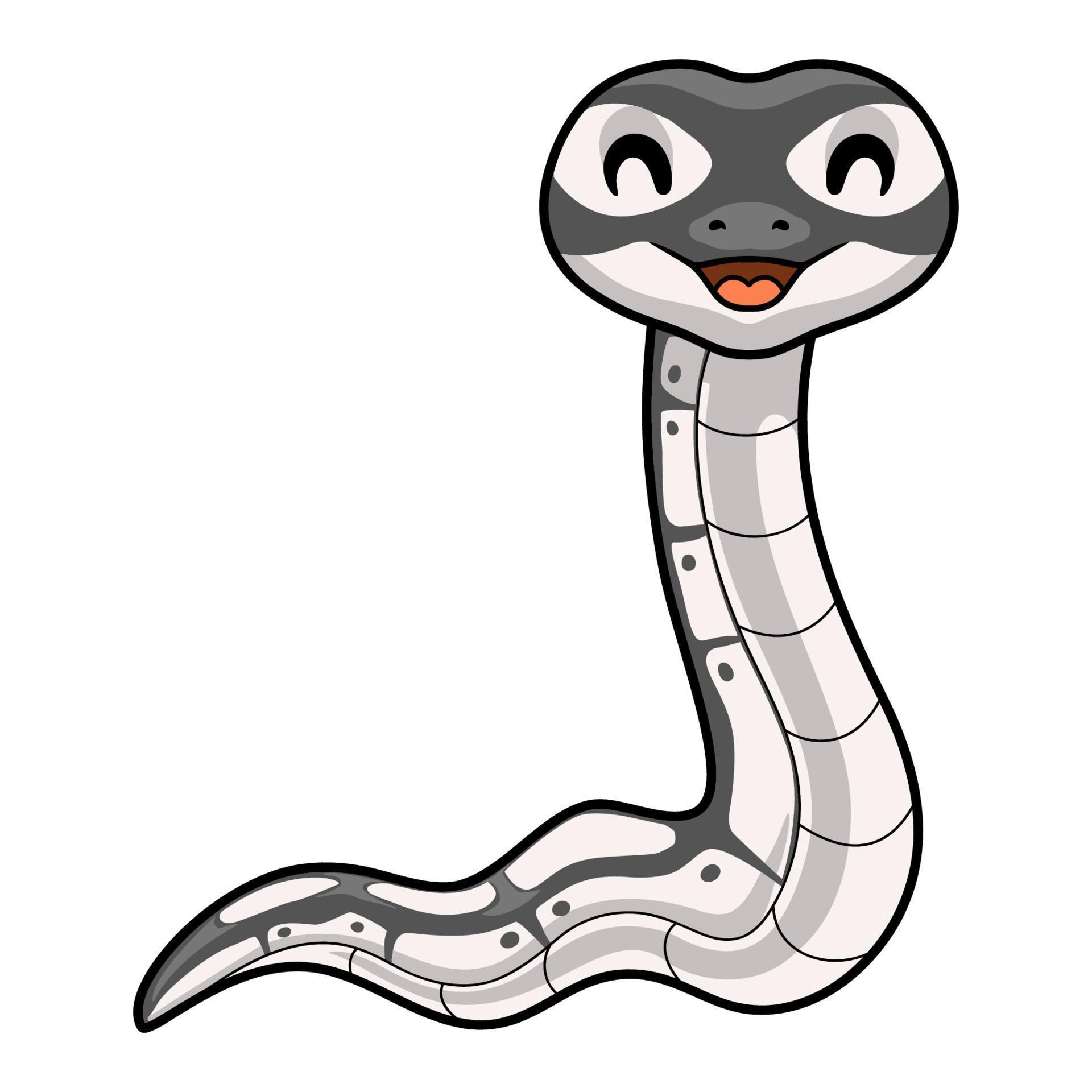 Cute axanthic ball python cartoon 21429098 Vector Art at Vecteezy