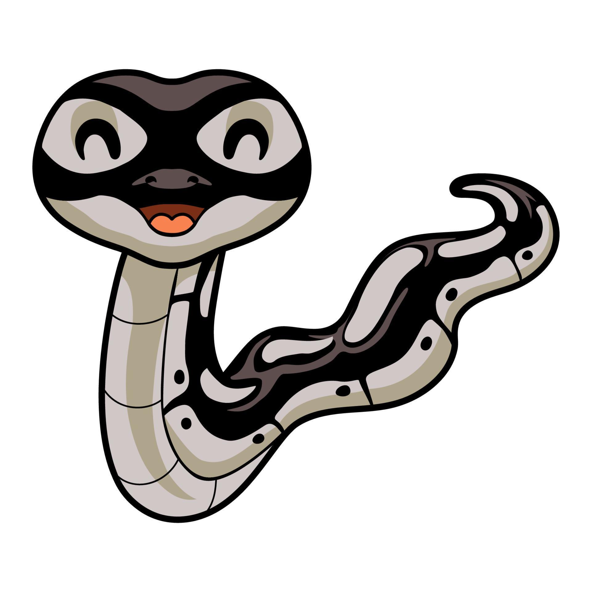 Cute happy python snake cartoon 21429102 Vector Art at Vecteezy