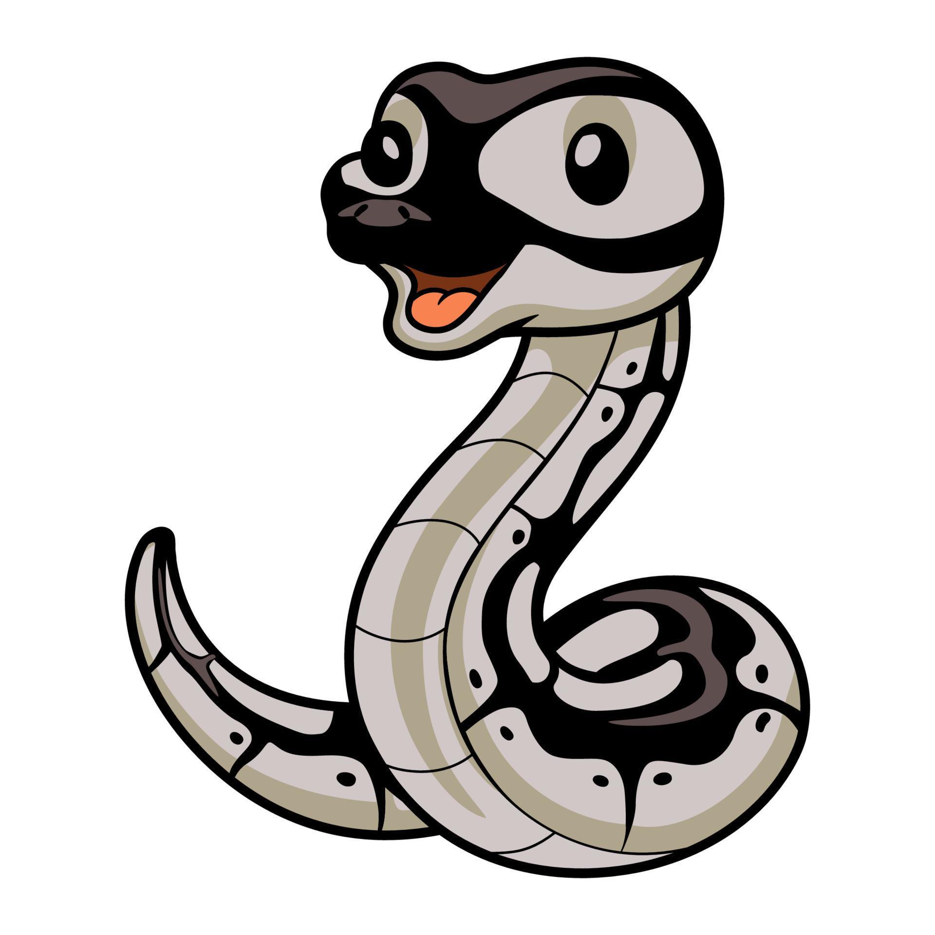 Cute happy python snake cartoon 21429111 Vector Art at Vecteezy