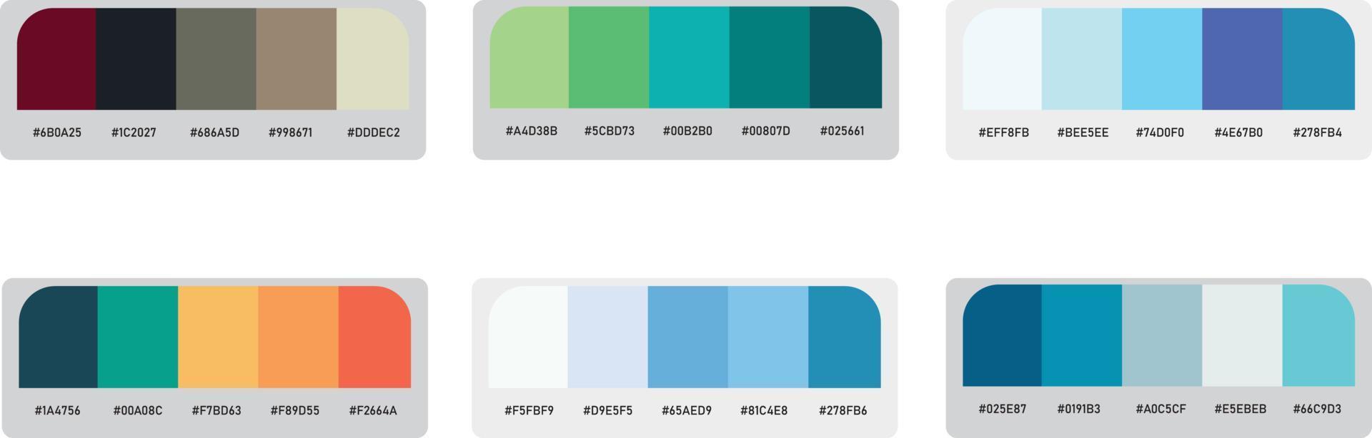 Vector color palette set 21429379 Vector Art at Vecteezy