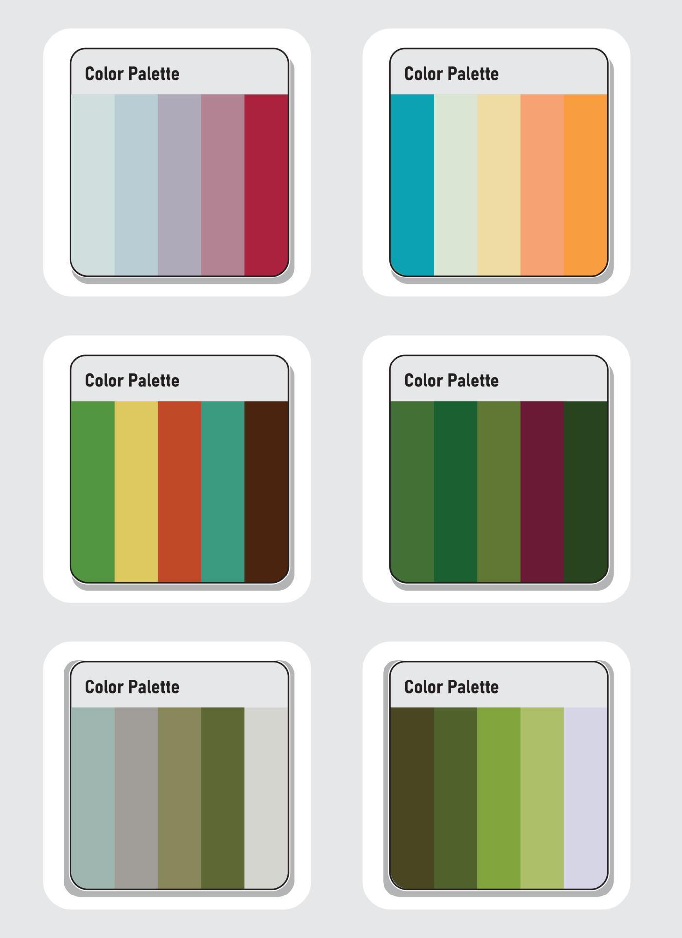 Vector color palette set 21429382 Vector Art at Vecteezy