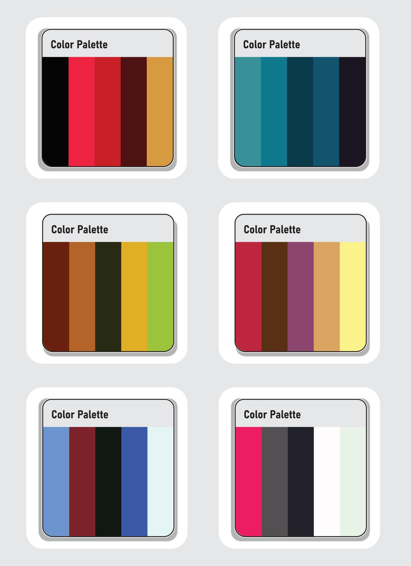 Vector color palette set 21429389 Vector Art at Vecteezy