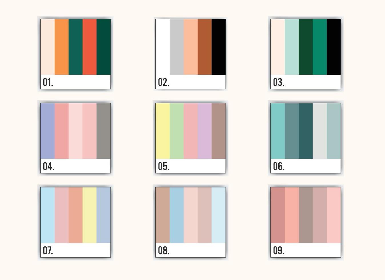 Vector color palette set 21429449 Vector Art at Vecteezy