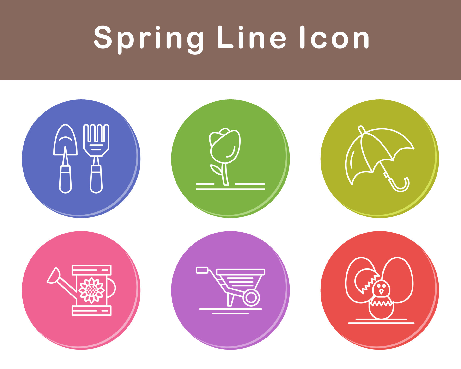 Spring Vector Icon Set 21431059 Vector Art at Vecteezy