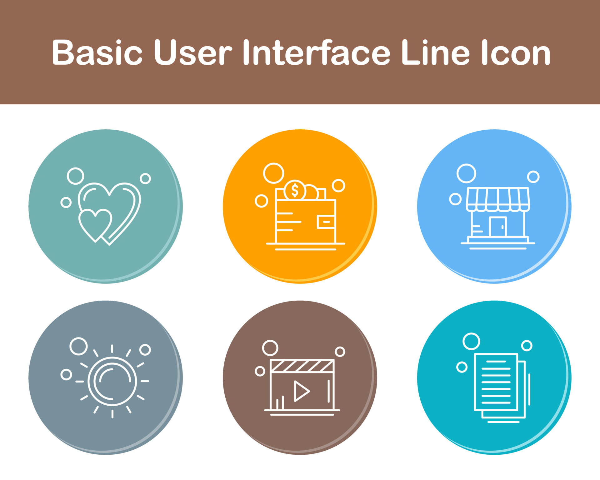 Basic User Interface Vector Icon Set 21431319 Vector Art at Vecteezy