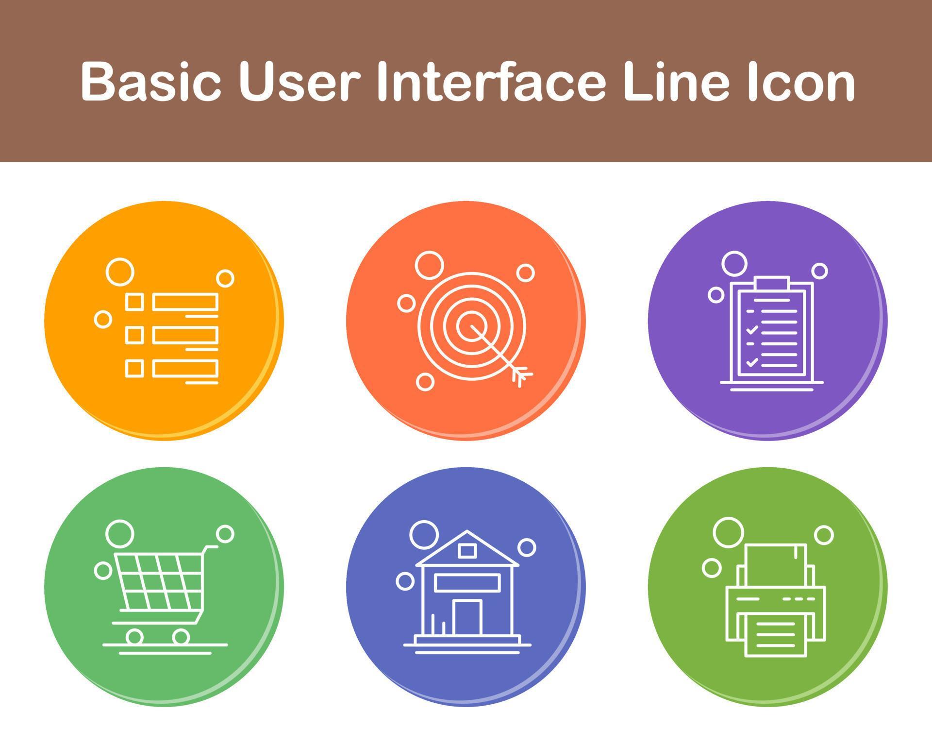 Basic User Interface Vector Icon Set 21431321 Vector Art at Vecteezy