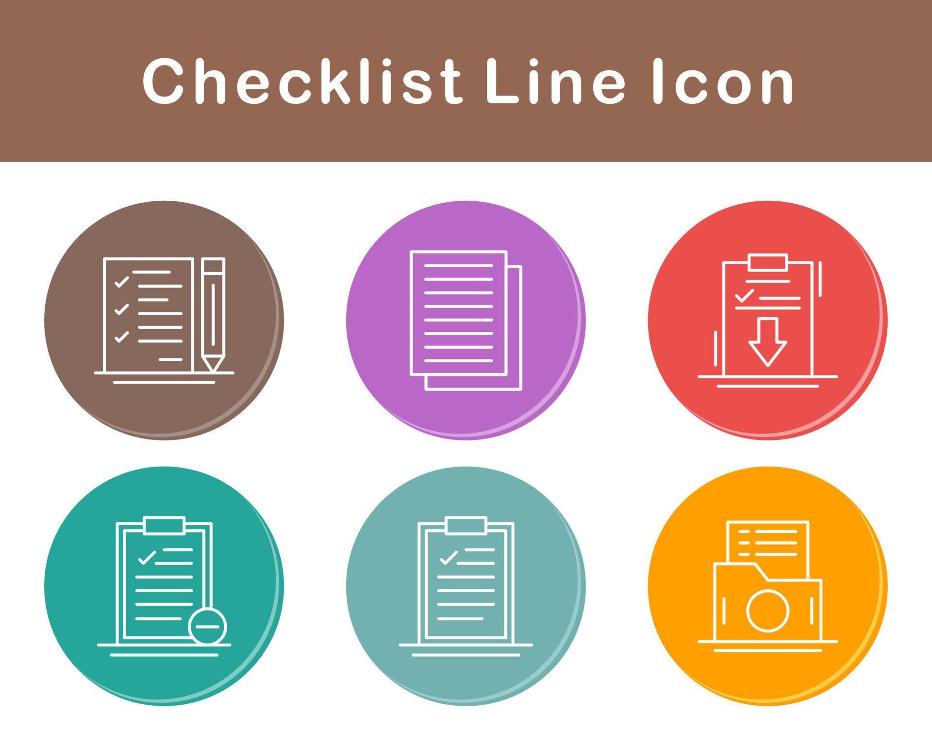 Checklist Vector Icon Set 21431325 Vector Art at Vecteezy