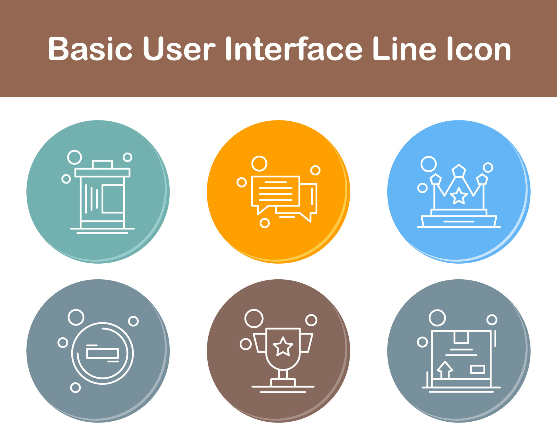 Basic User Interface Vector Icon Set 21431336 Vector Art At Vecteezy