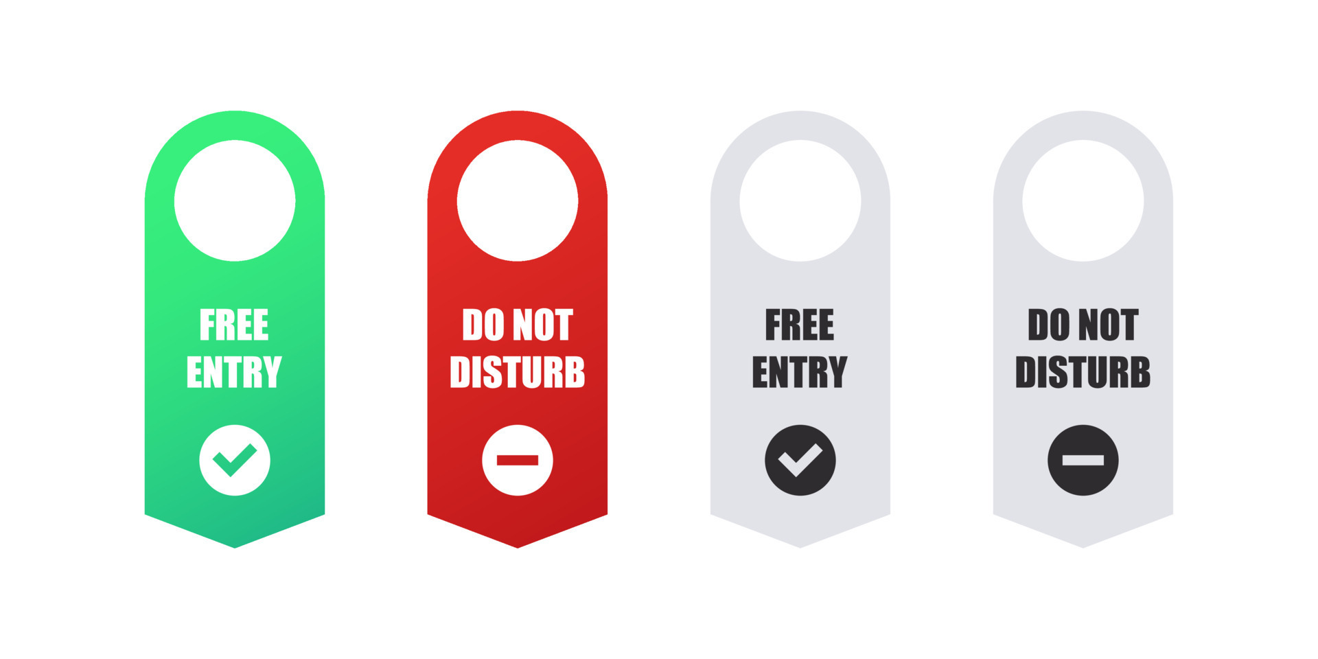 Door hanger signs. Do not disturb, conceptual of hotel room door hanger ... Door hanger signs. Do not disturb, conceptual of hotel room door hanger ...