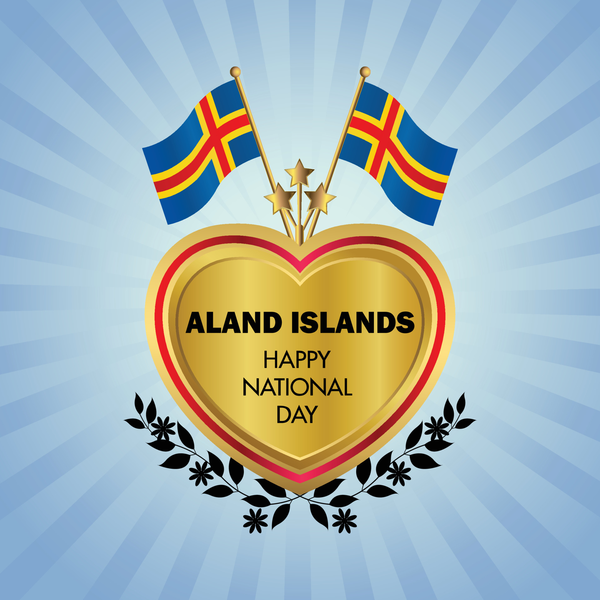Aland Islands flag Independence Day with Gold Heart 21432686 Vector Art ... Aland Islands flag Independence Day with Gold Heart 21432686 Vector Art ...