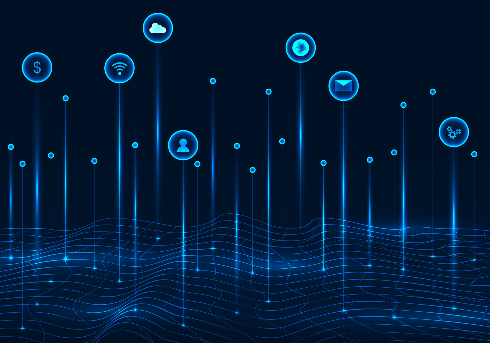 Abstract Background Smart Technology Wireless Connection And Data