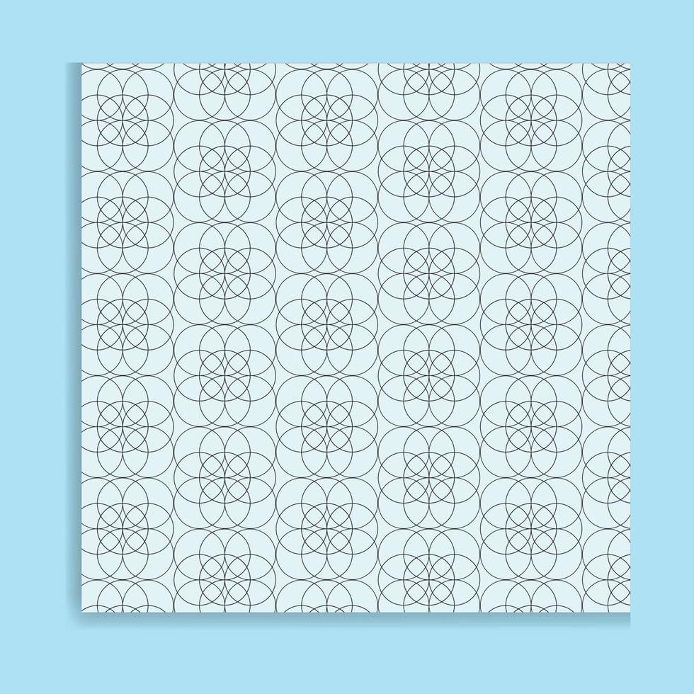 Seamless Abstract Modern Geometric Circle Line Pattern Vector
