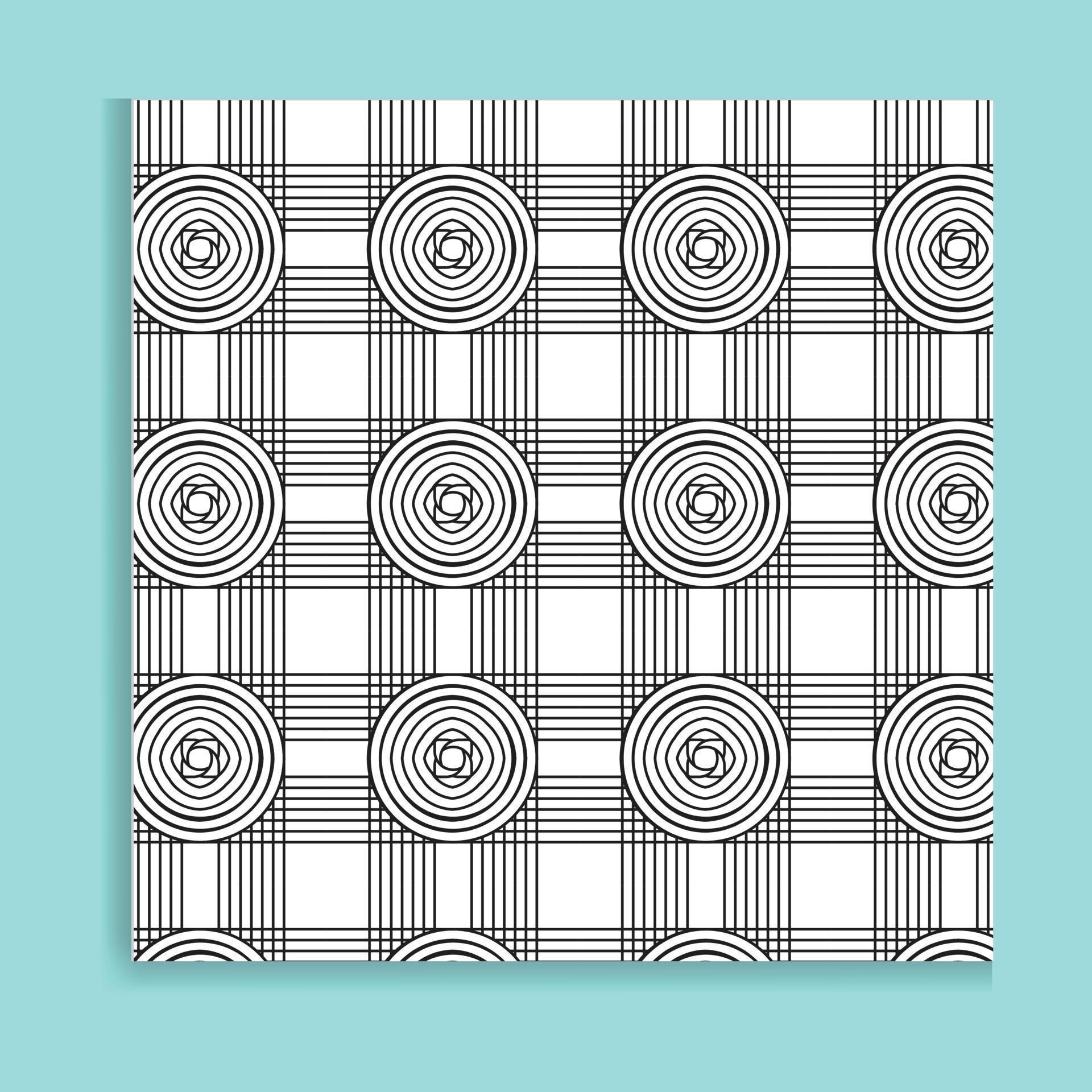 Seamless abstract modern geometric circle line pattern Vector ...