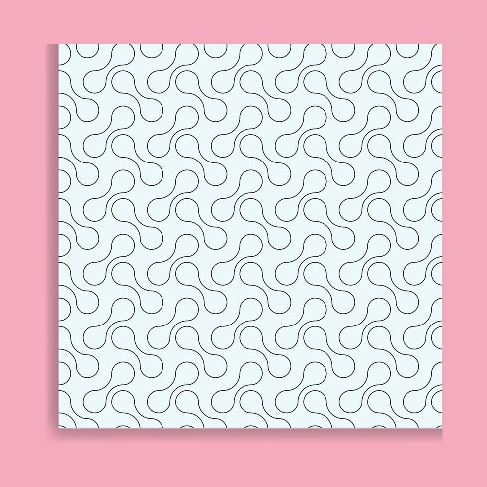 Seamless Abstract Modern Geometric Circle Line Pattern Vector
