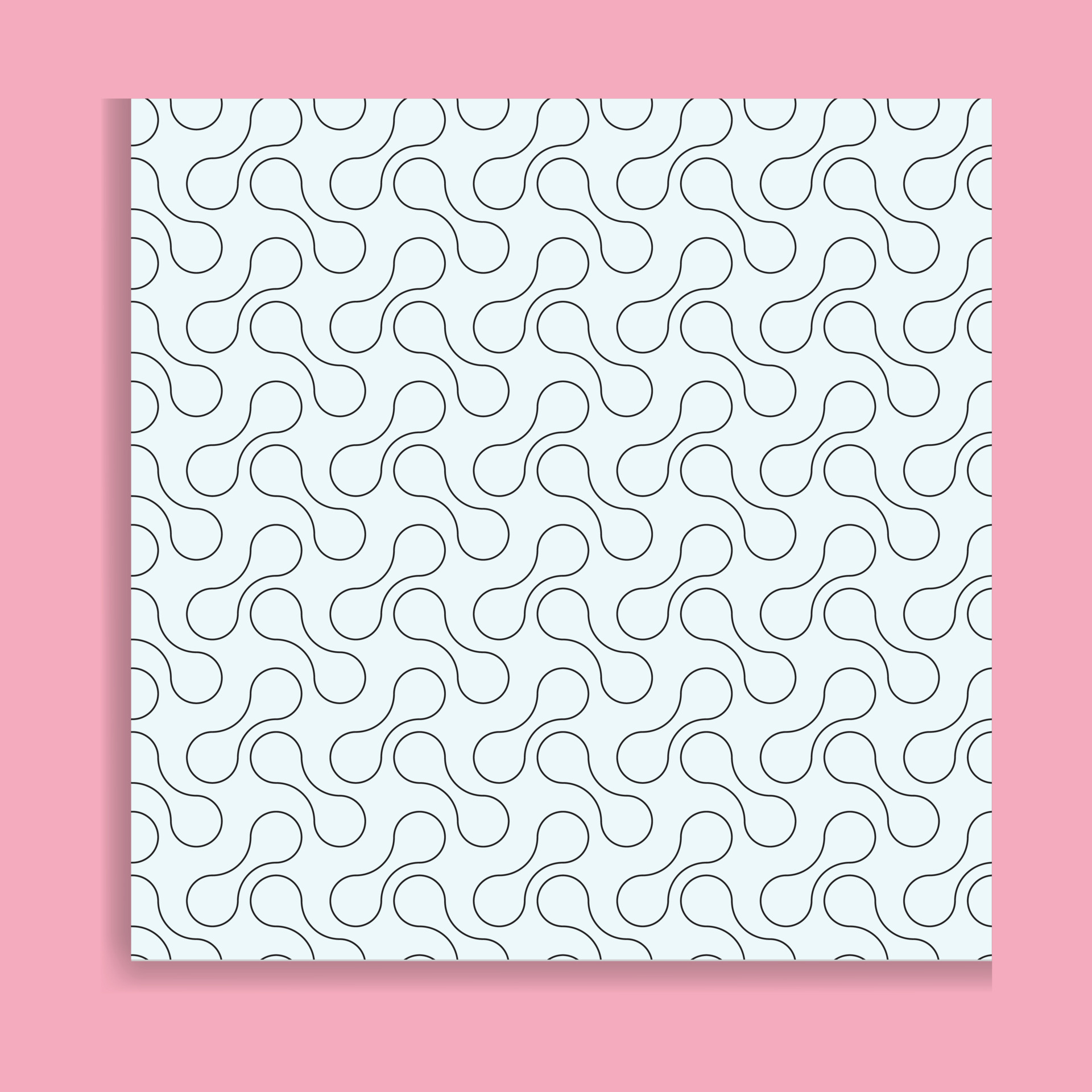 Seamless Abstract Modern Geometric Circle Line Pattern Vector
