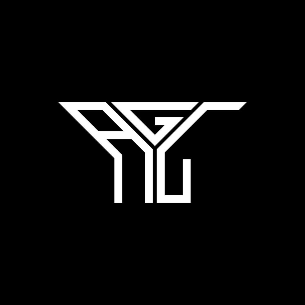 diseño creativo del logotipo de la letra agl con gráfico vectorial, logotipo simple y moderno ...
