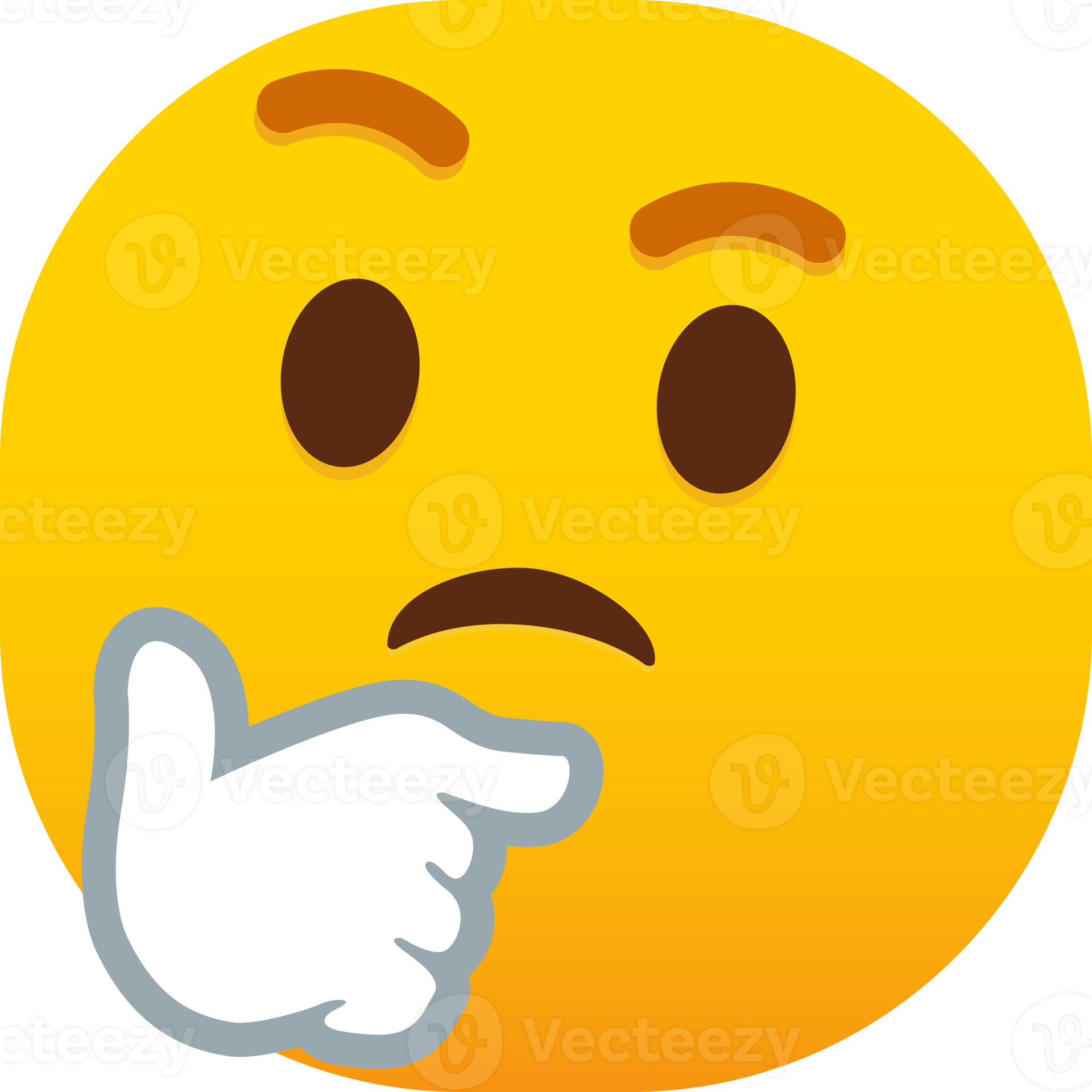 Thinking face emoji 21436722 PNG