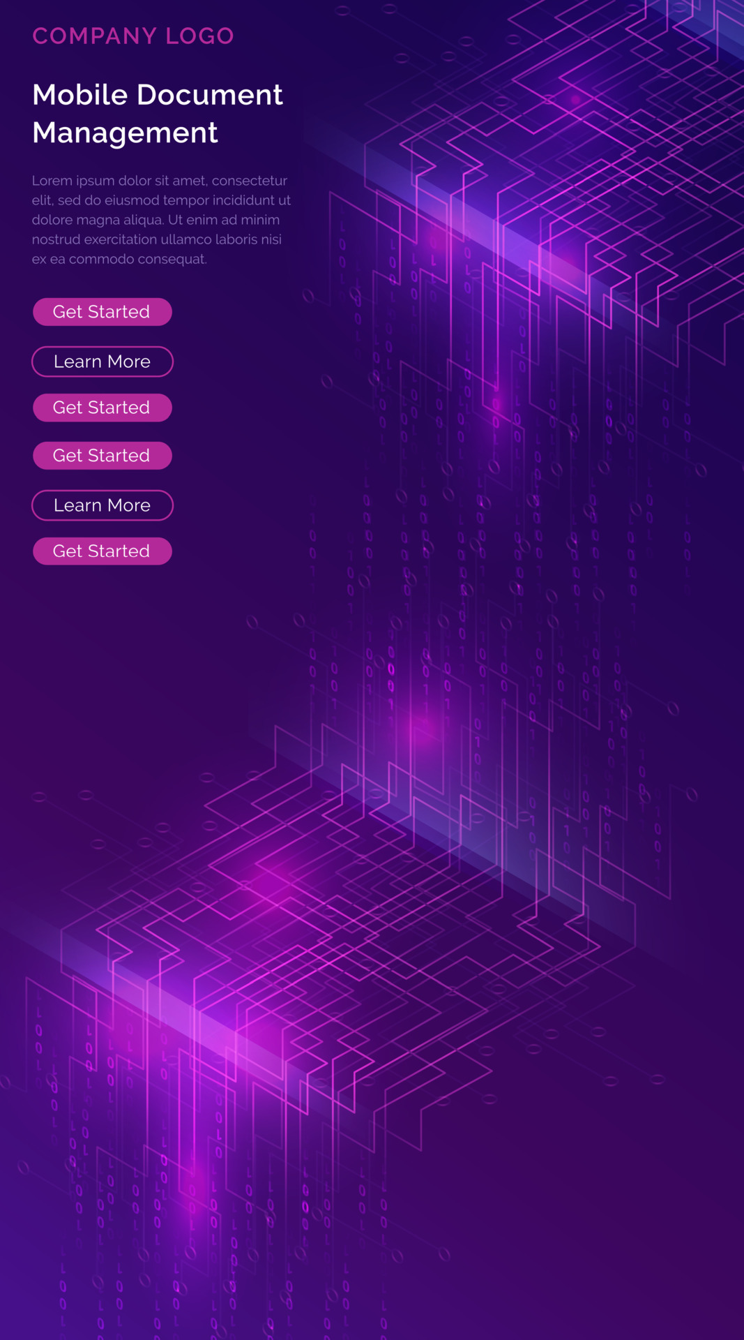 Big Data Waterfall Streams Of Digital Binary Code 21449321 Vector Art