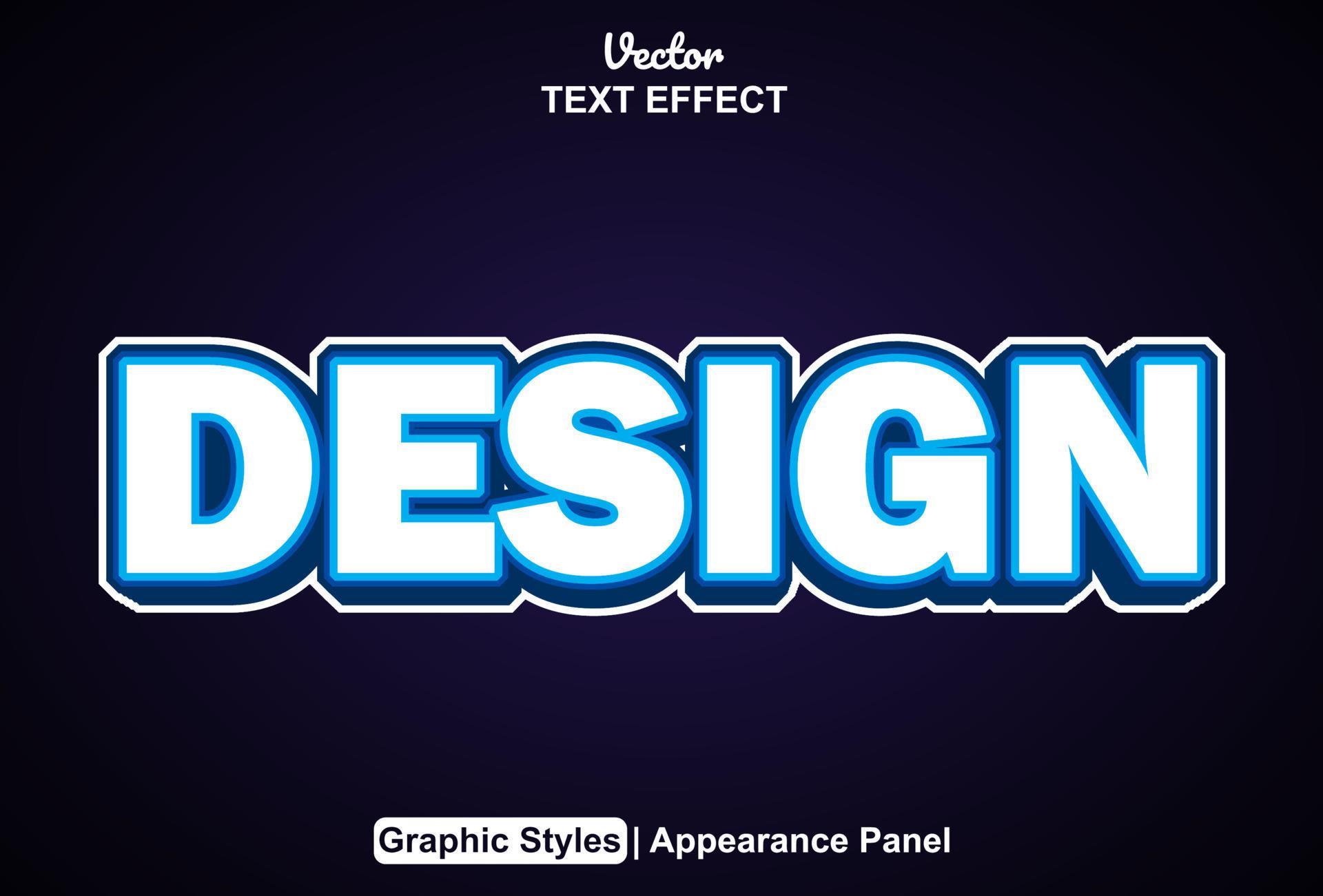 design text effect with graphic style and editable. 21450192 Vector Art ...