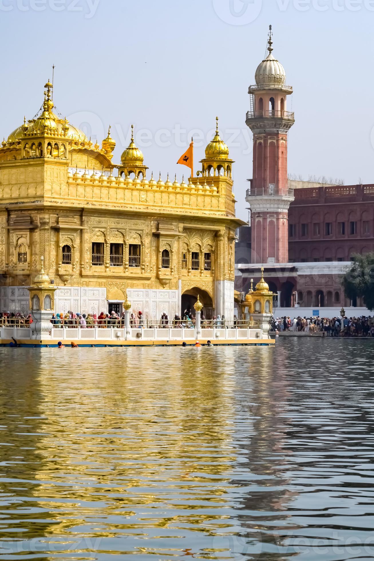 Beautiful view of Golden Temple - Harmandir Sahib in Amritsar, Punjab, India, Famous indian sikh ...