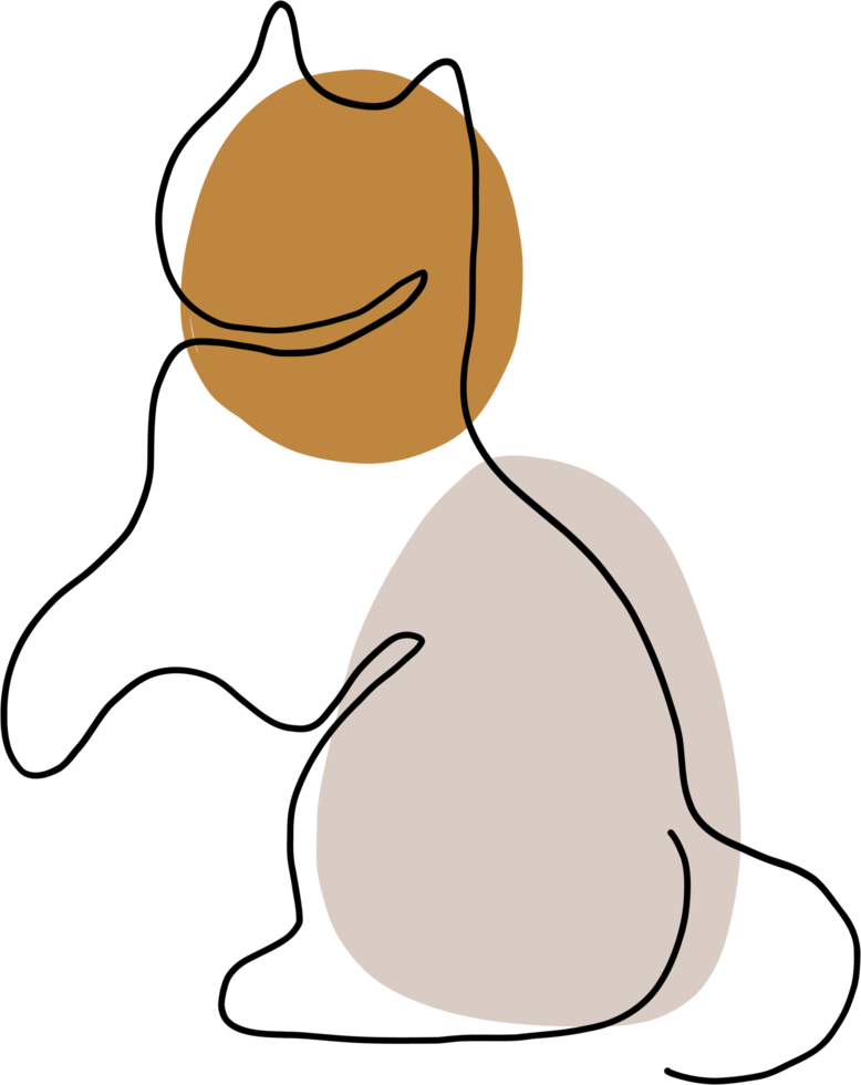 Simplicity Cat Freehand Continuous Line Drawing 21454357 Png