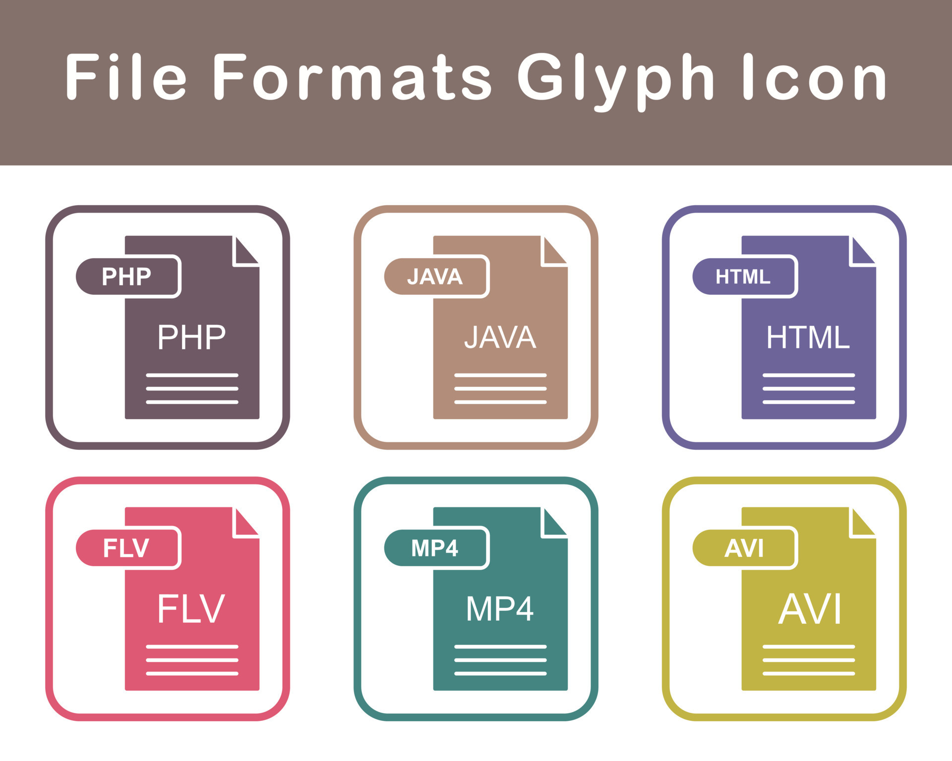 File Formats Vector Icon Set 21454616 Vector Art at Vecteezy