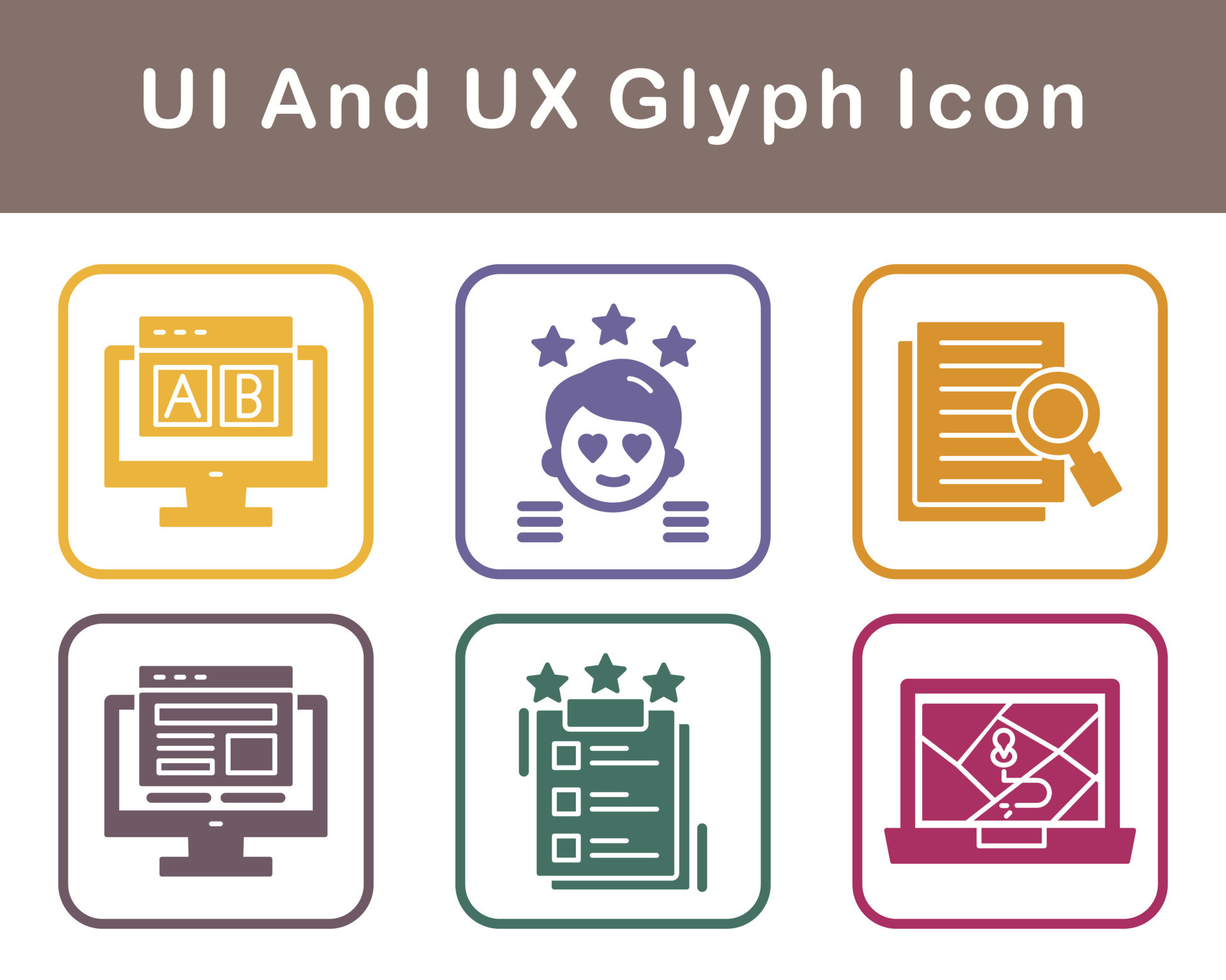 Ui And Ux Vector Icon Set Vector Art At Vecteezy