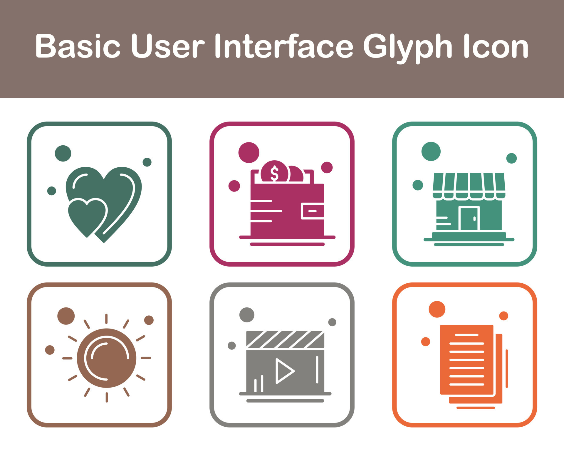 Basic User Interface Vector Icon Set 21455250 Vector Art At Vecteezy