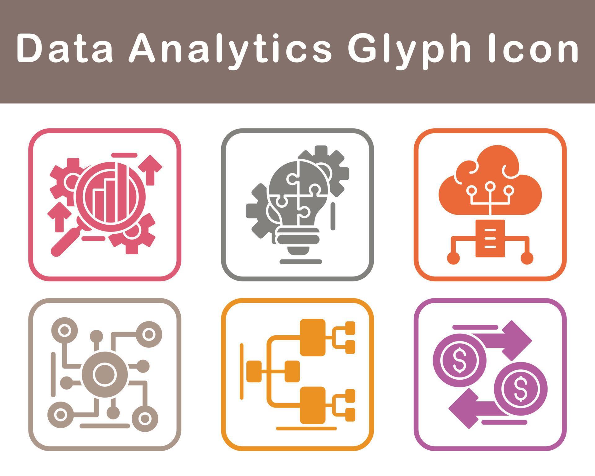 Data Analytics Vector Icon Set 21455409 Vector Art at Vecteezy