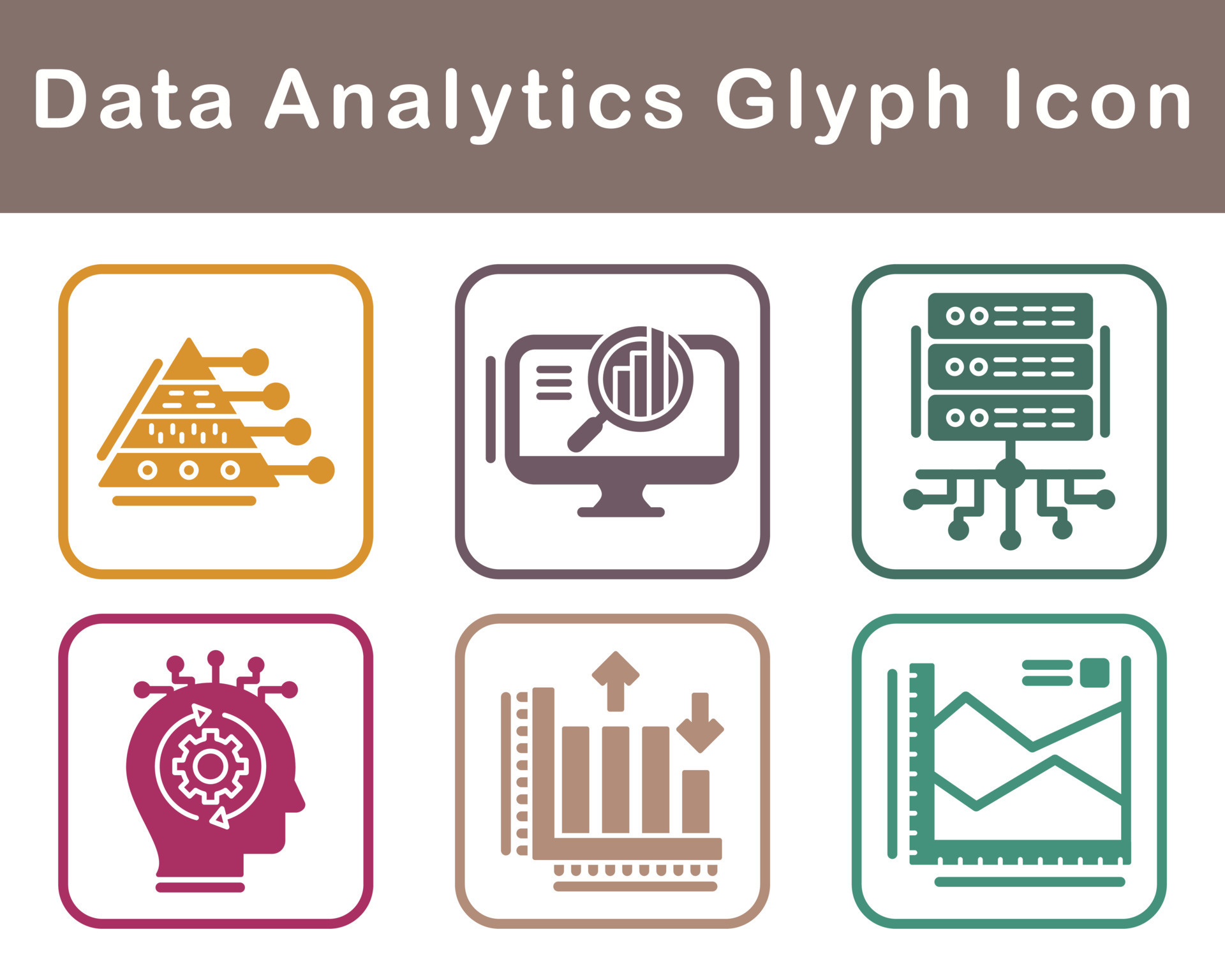 Data Analytics Vector Icon Set 21455412 Vector Art at Vecteezy