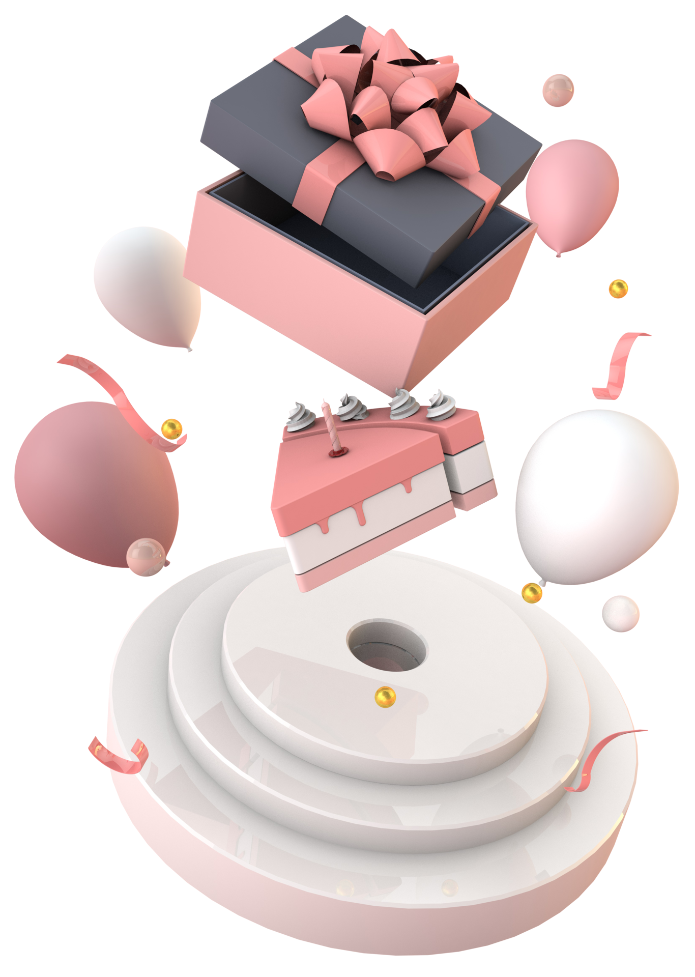 Happy Birthday Decoration With Cake Gift Box And Balloons 21456189 PNG happy-birthday-decoration-with-cake-gift-box-and-balloons-21456189-png