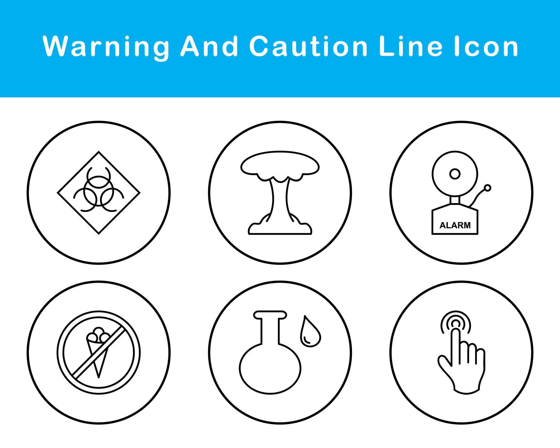 Warning And Caution Vector Icon Set 21456875 Vector Art at Vecteezy