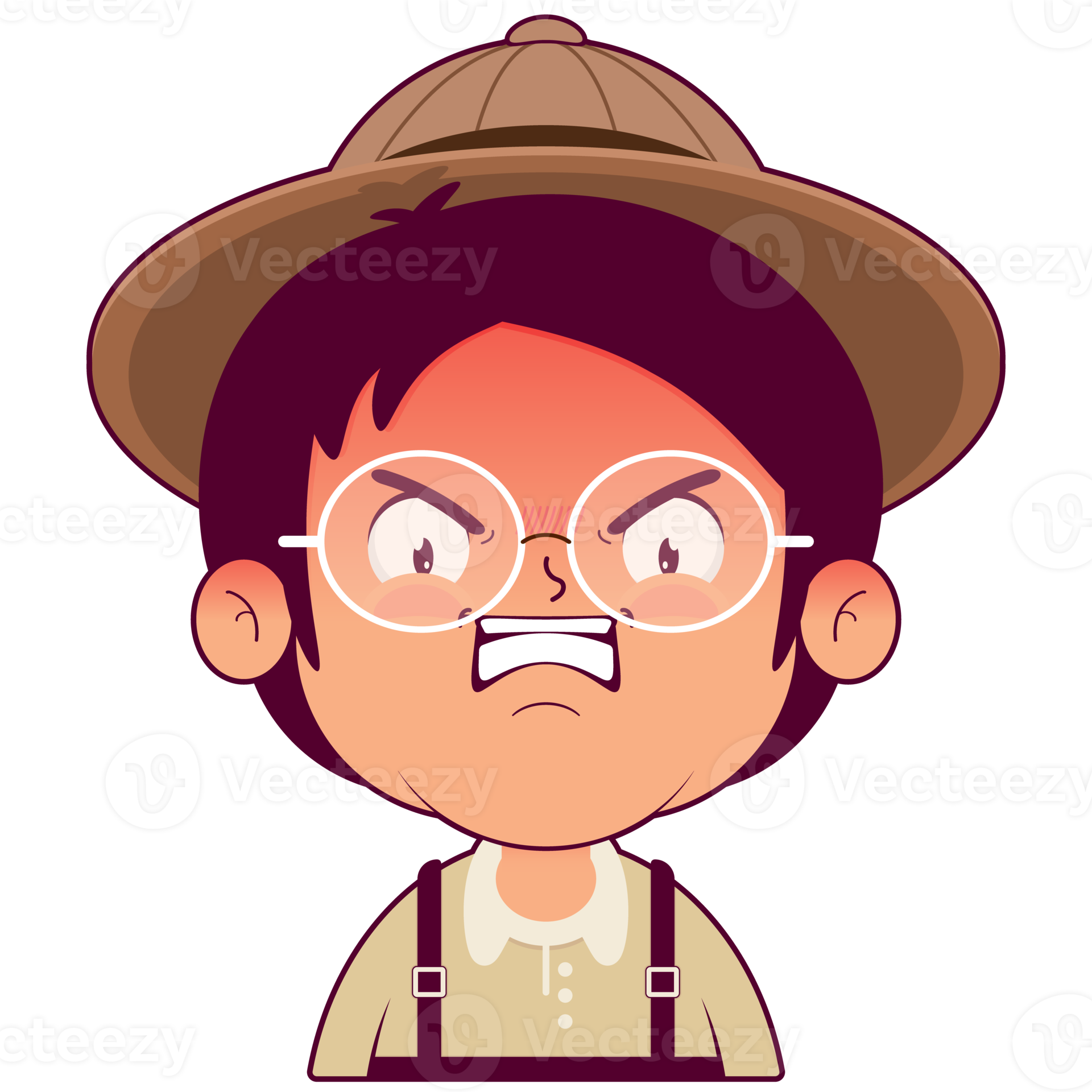 boy angry face cartoon cute 21457008 PNG