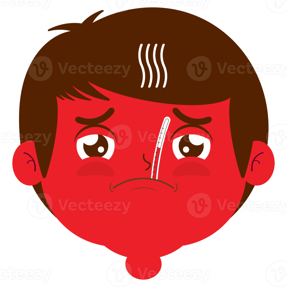 boy sick face cartoon cute 21457137 PNG