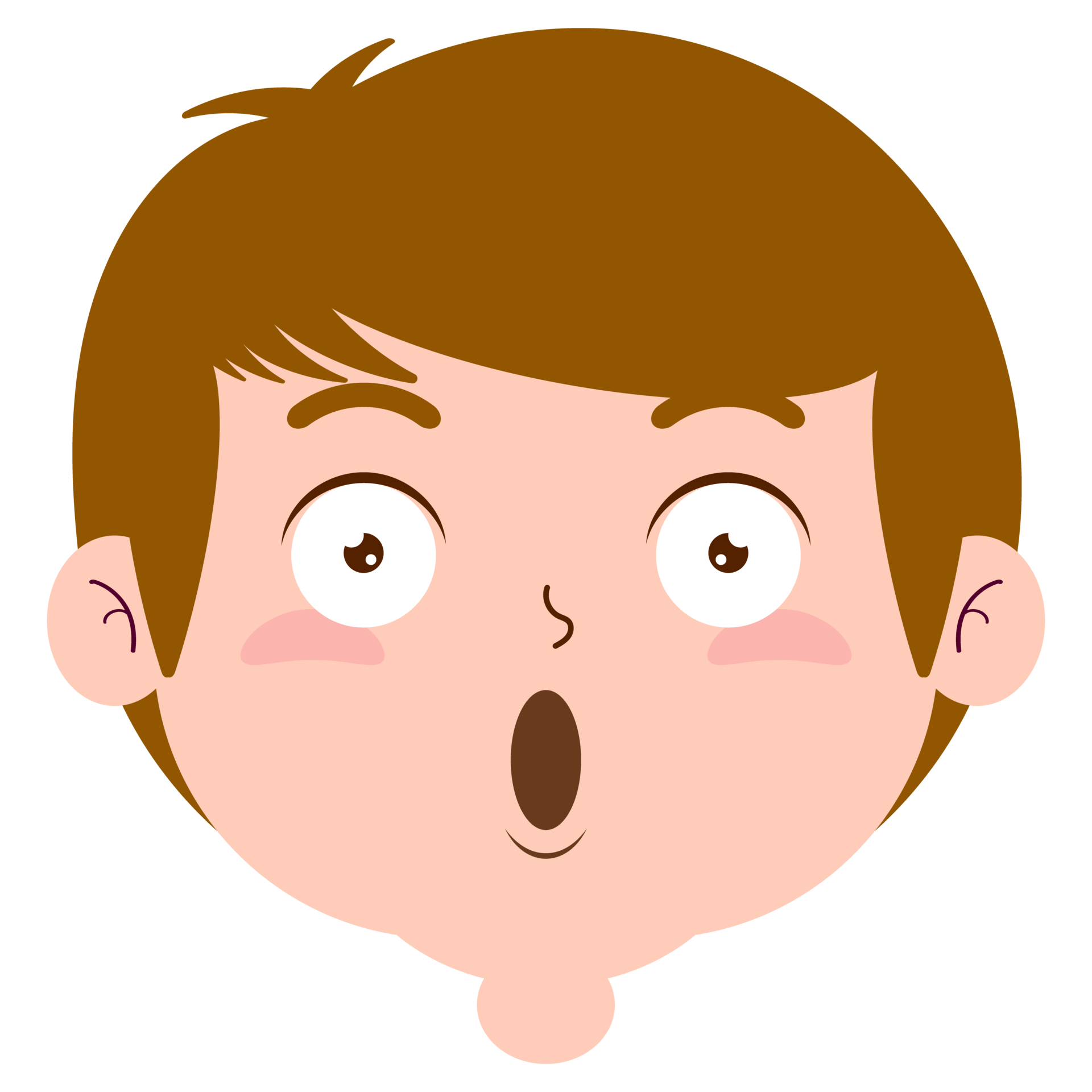 Chico Sorprendido Cara Dibujos Animados Linda 21457138 Png