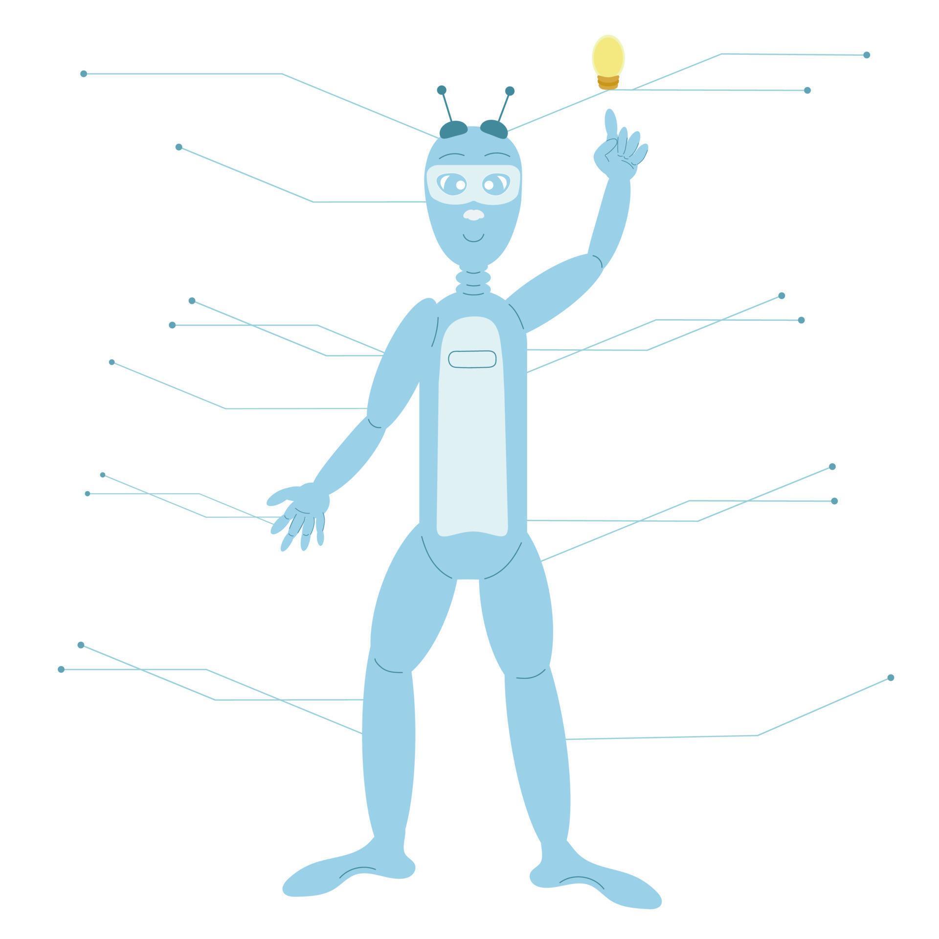 Concept of modern android robot with many brilliant ideas 21457141 ...