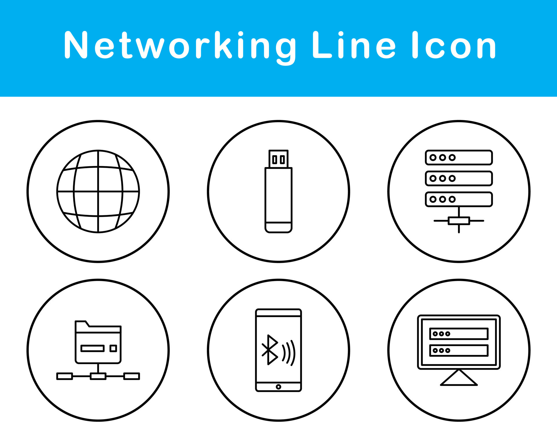Networking Vector Icon Set 21457188 Vector Art at Vecteezy