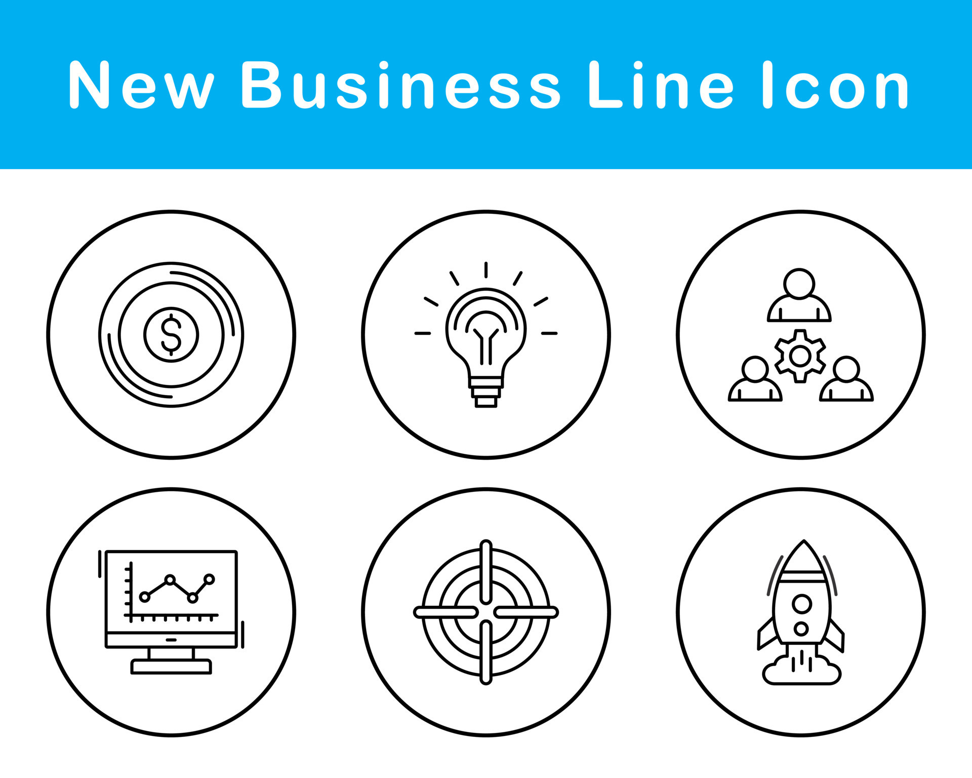 New Business Vector Icon Set 21457703 Vector Art at Vecteezy