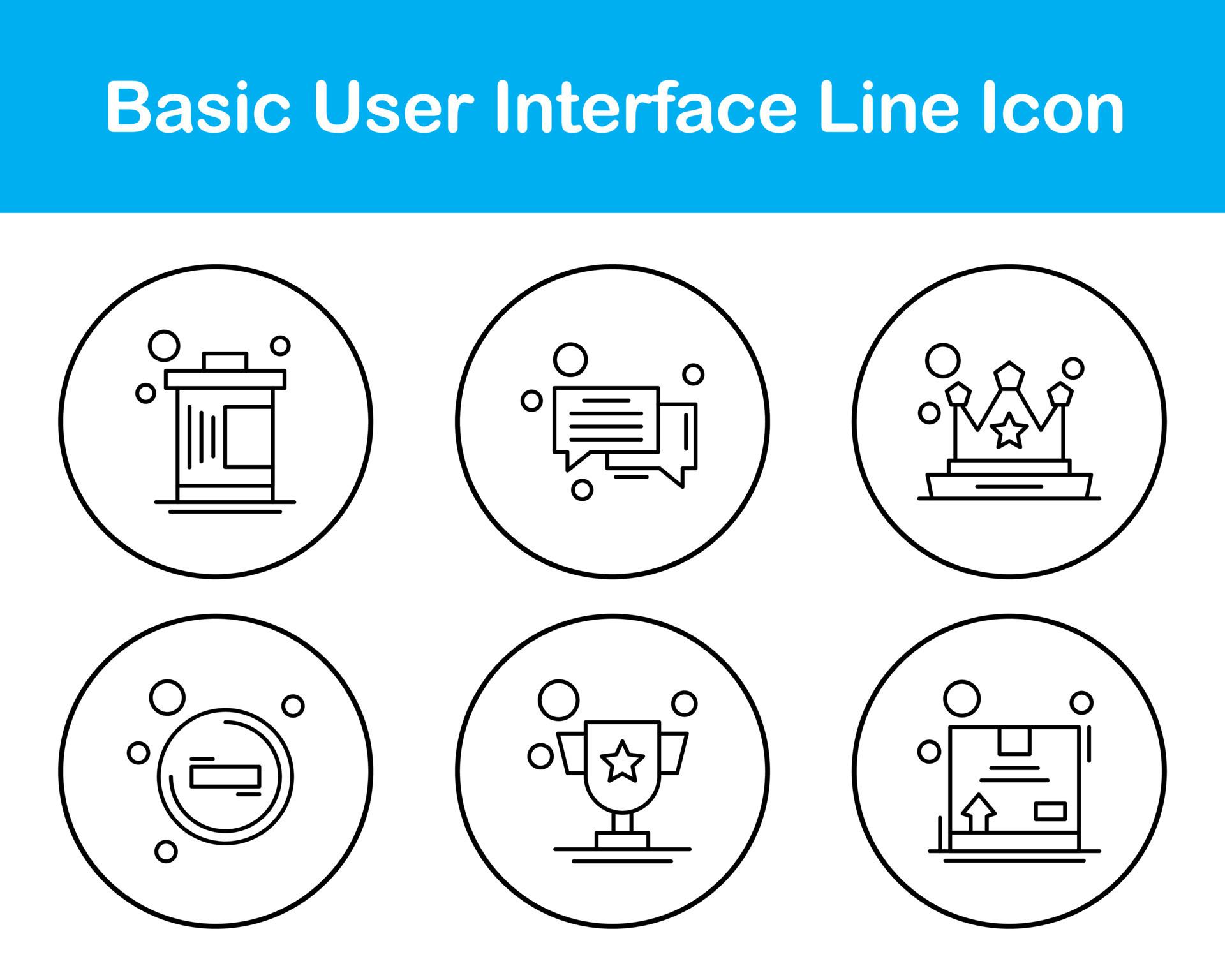 Basic User Interface Vector Icon Set 21457720 Vector Art At Vecteezy