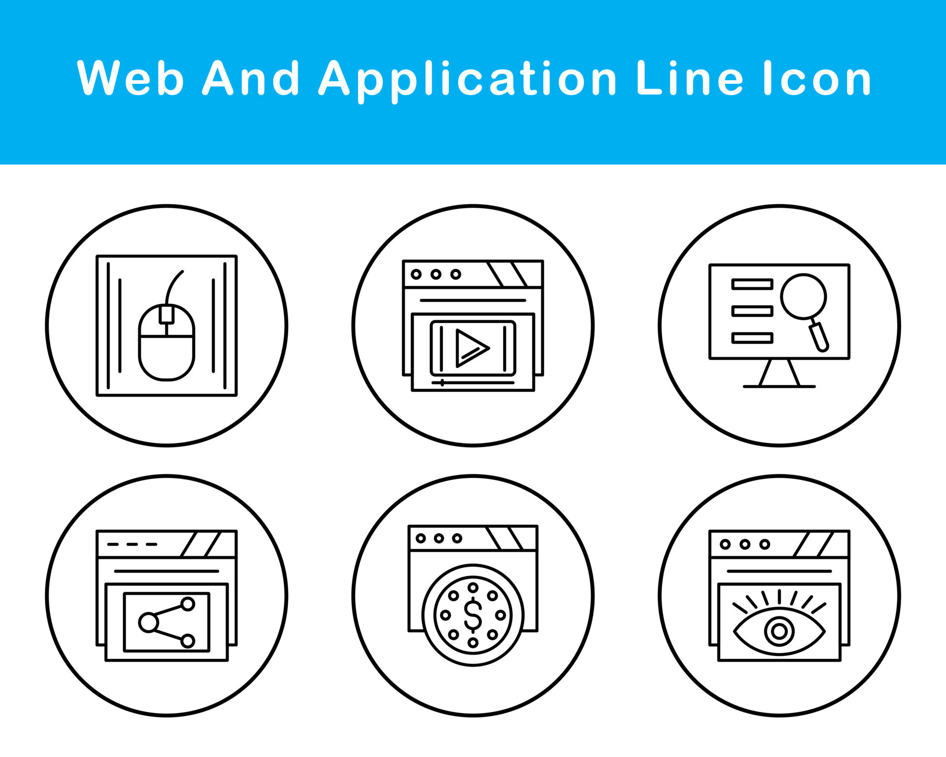 Web And Application Vector Icon Set 21457734 Vector Art at Vecteezy