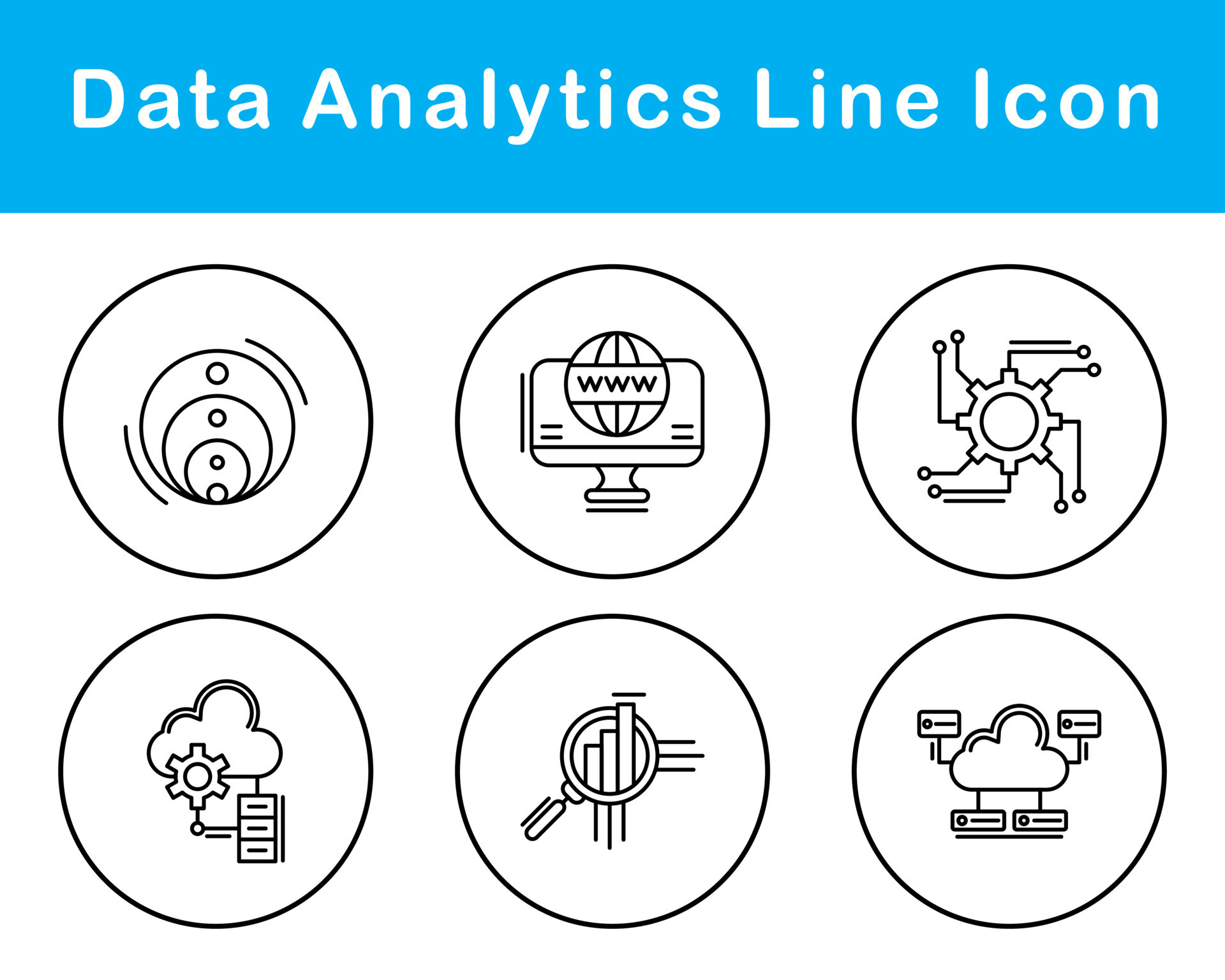 Data Analytics Vector Icon Set 21457818 Vector Art at Vecteezy