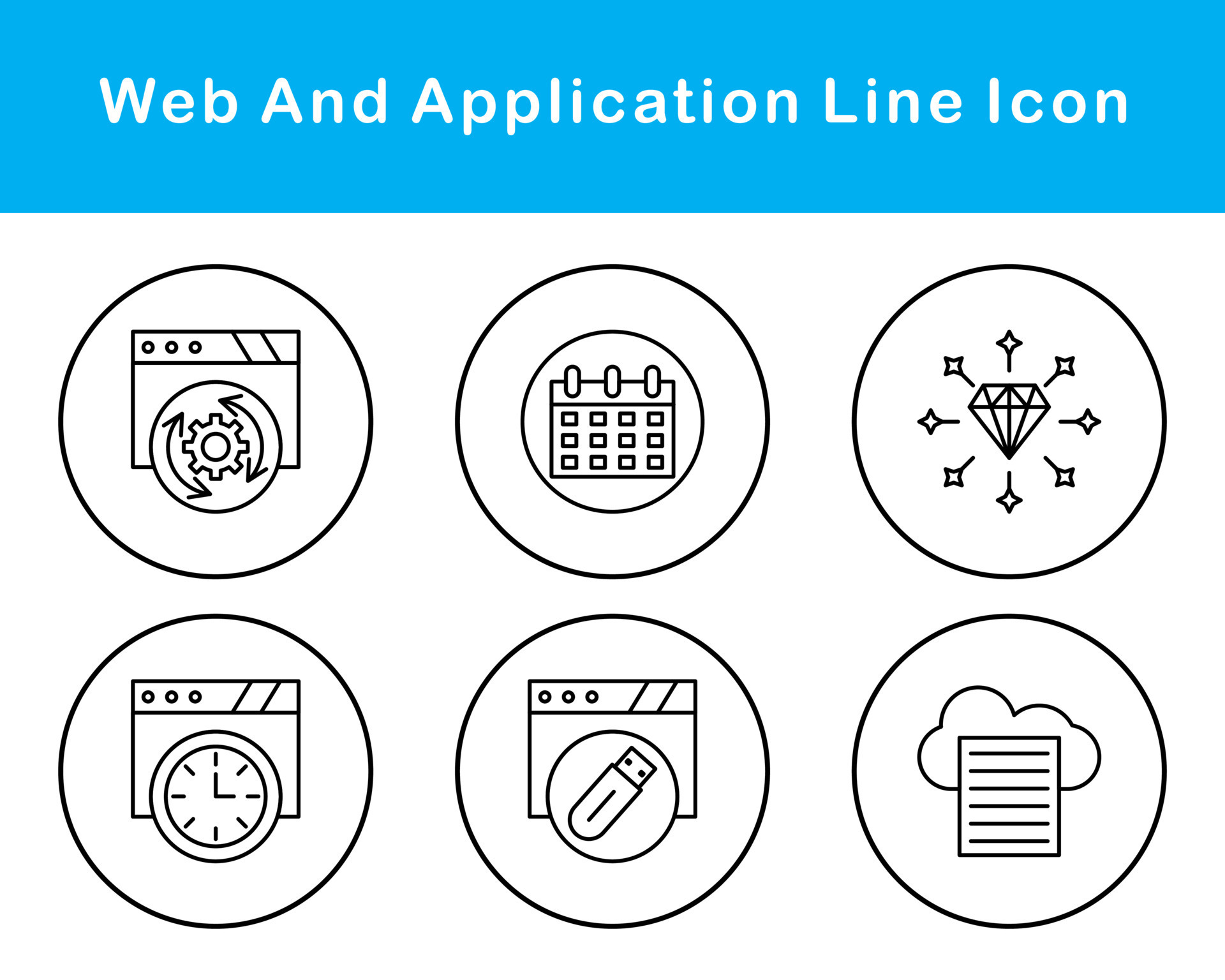 Web And Application Vector Icon Set 21457832 Vector Art at Vecteezy
