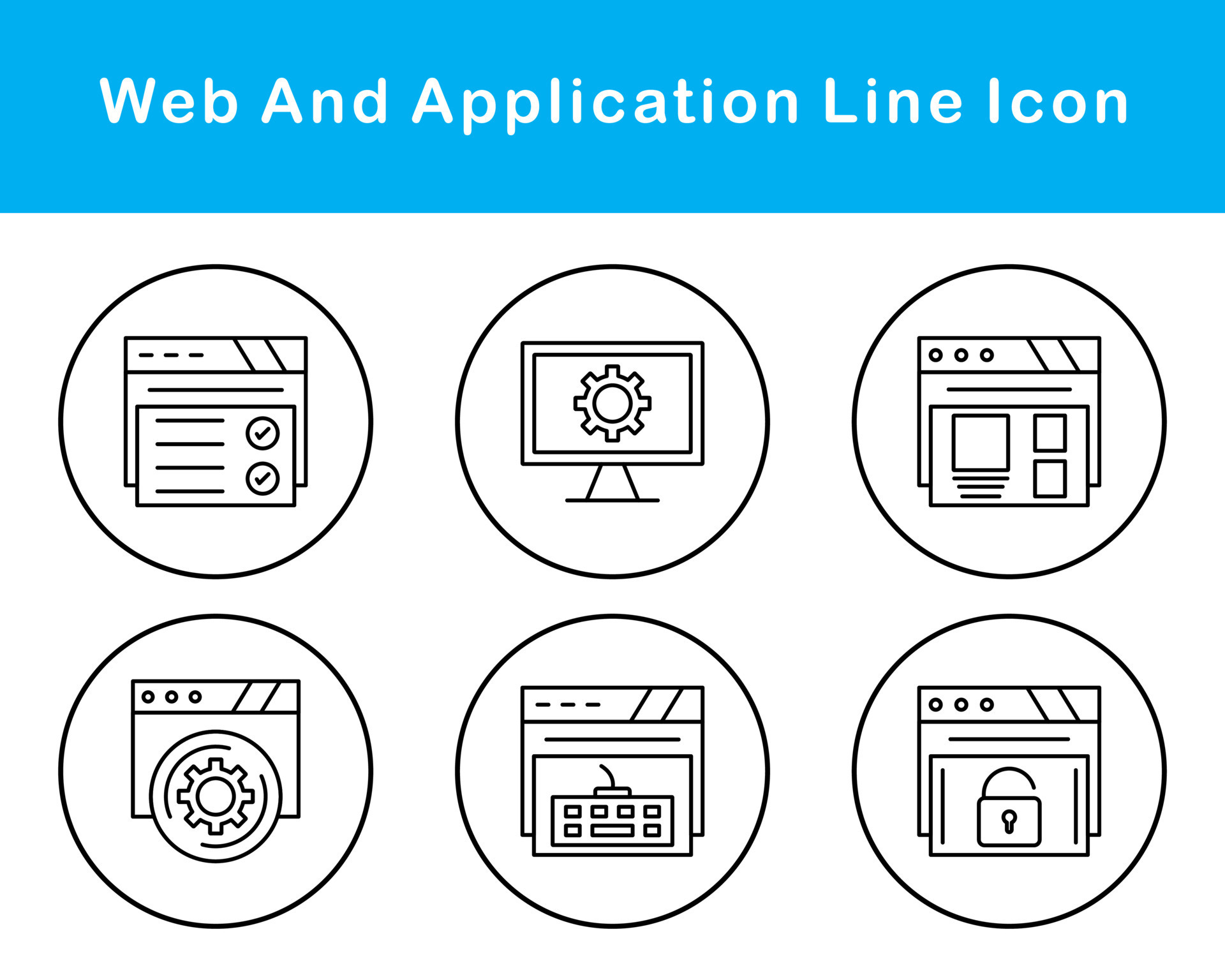 Web And Application Vector Icon Set 21457840 Vector Art at Vecteezy