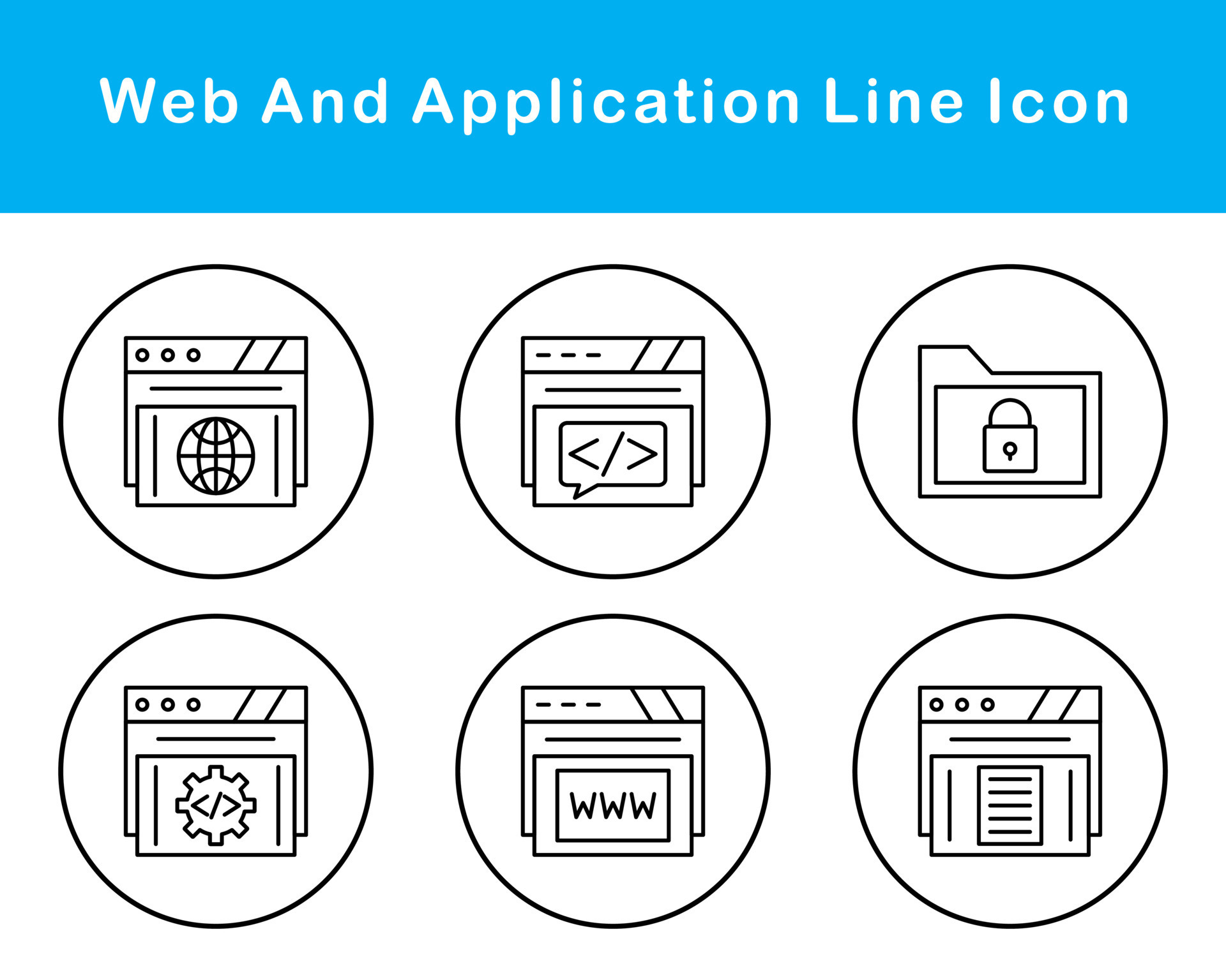Web And Application Vector Icon Set 21457847 Vector Art at Vecteezy