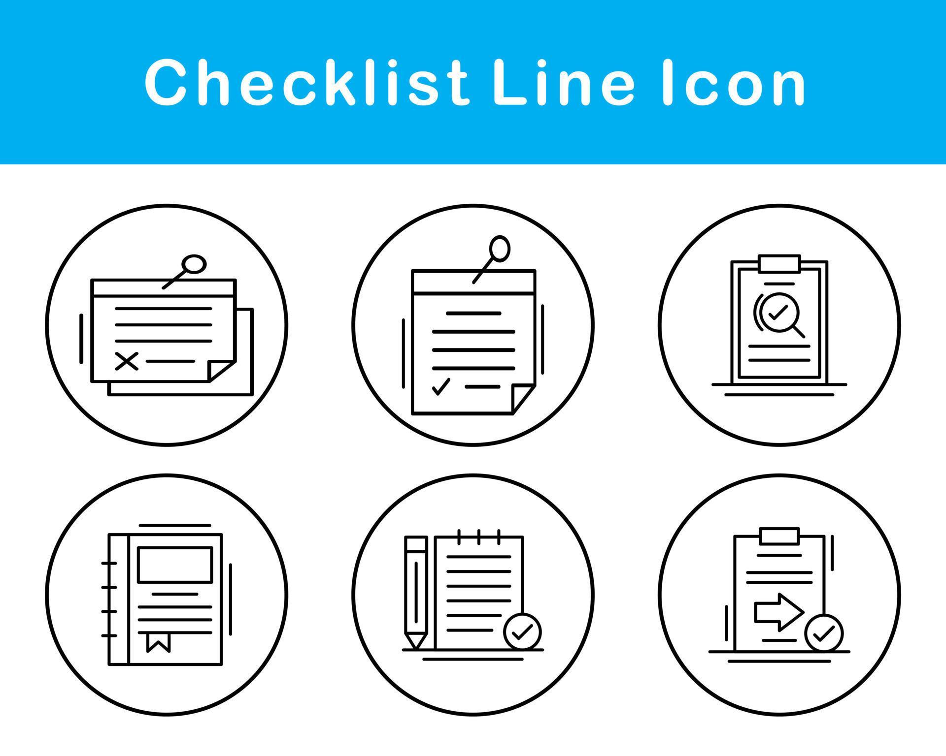 Checklist Vector Icon Set 21457852 Vector Art at Vecteezy