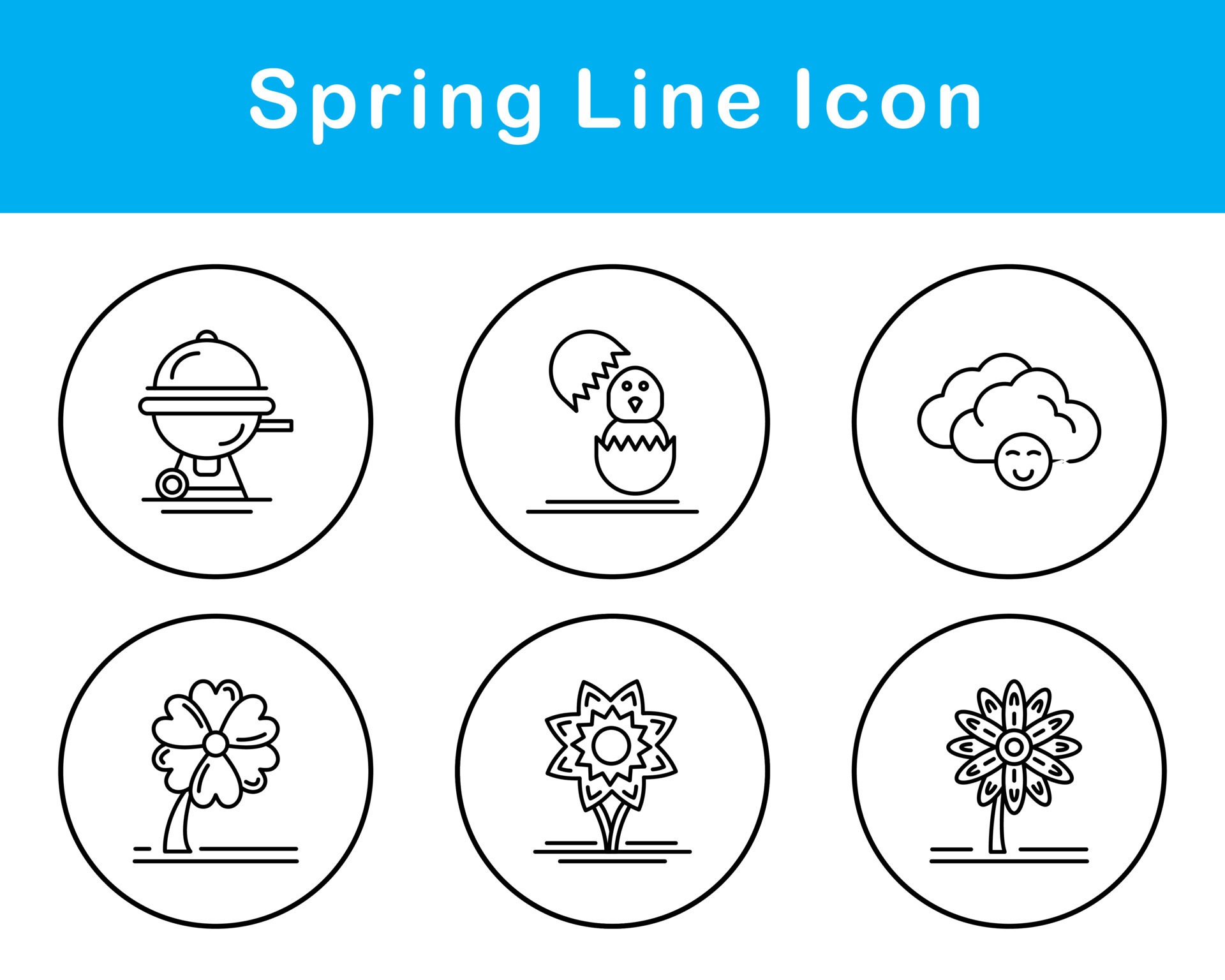 Spring Vector Icon Set 21458337 Vector Art at Vecteezy